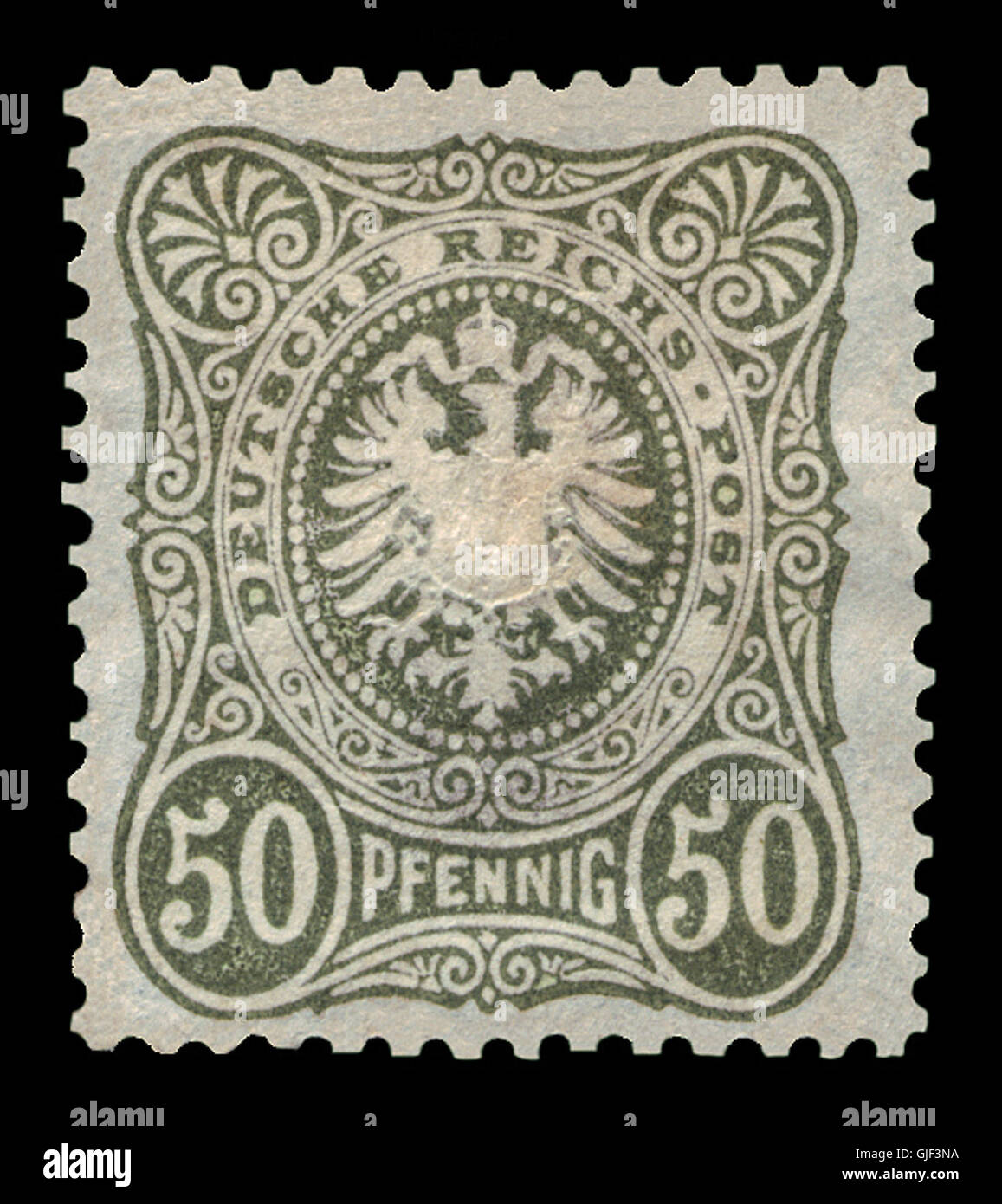 The 1880 DR 44 Adler stamp from Germany features an eagle (Adler ...