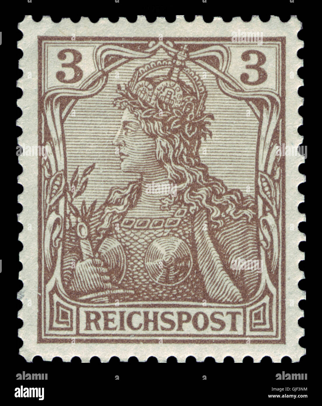 Postage stamp german empire germania hi-res stock photography and ...