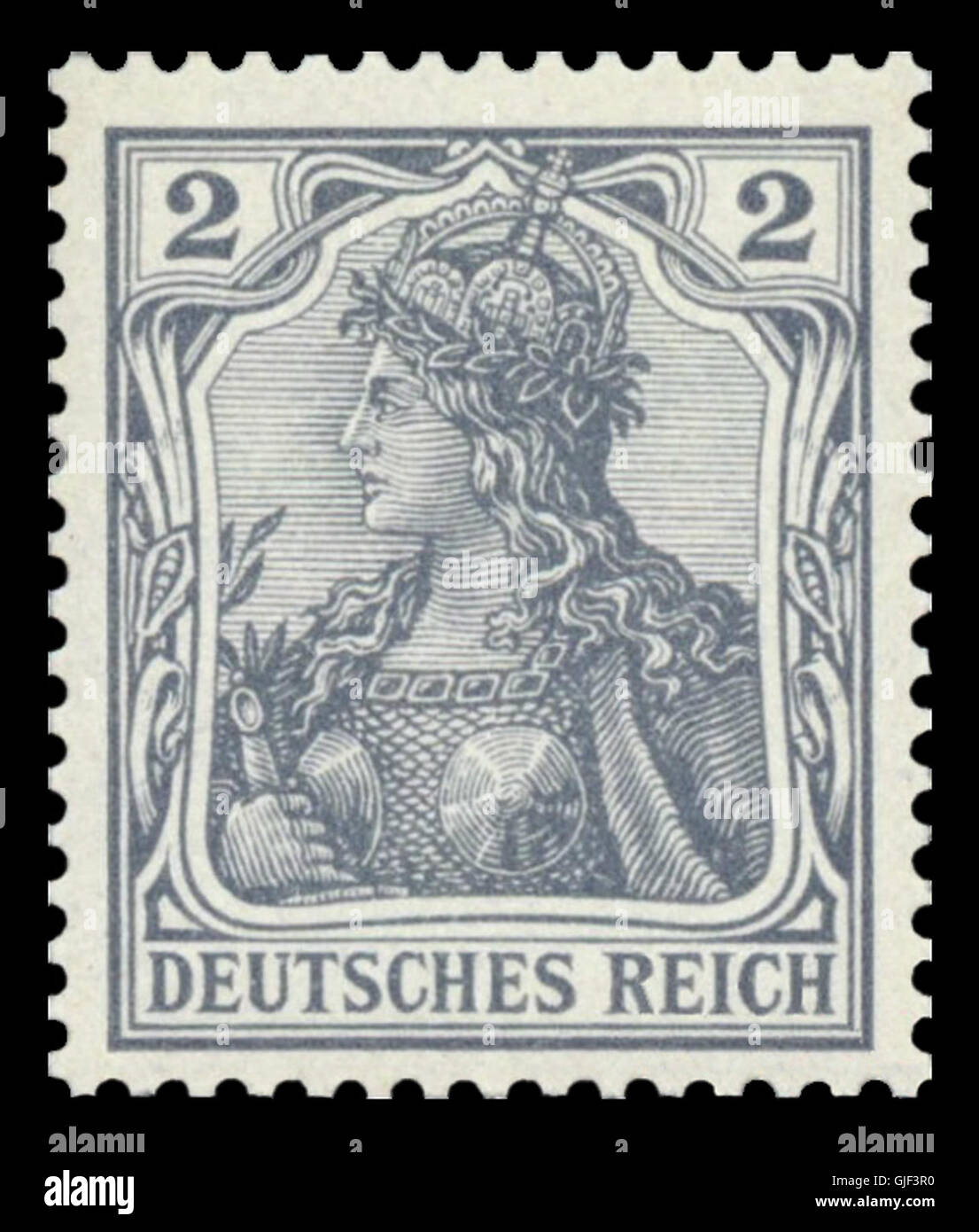 Postage stamp german empire germania hi-res stock photography and ...