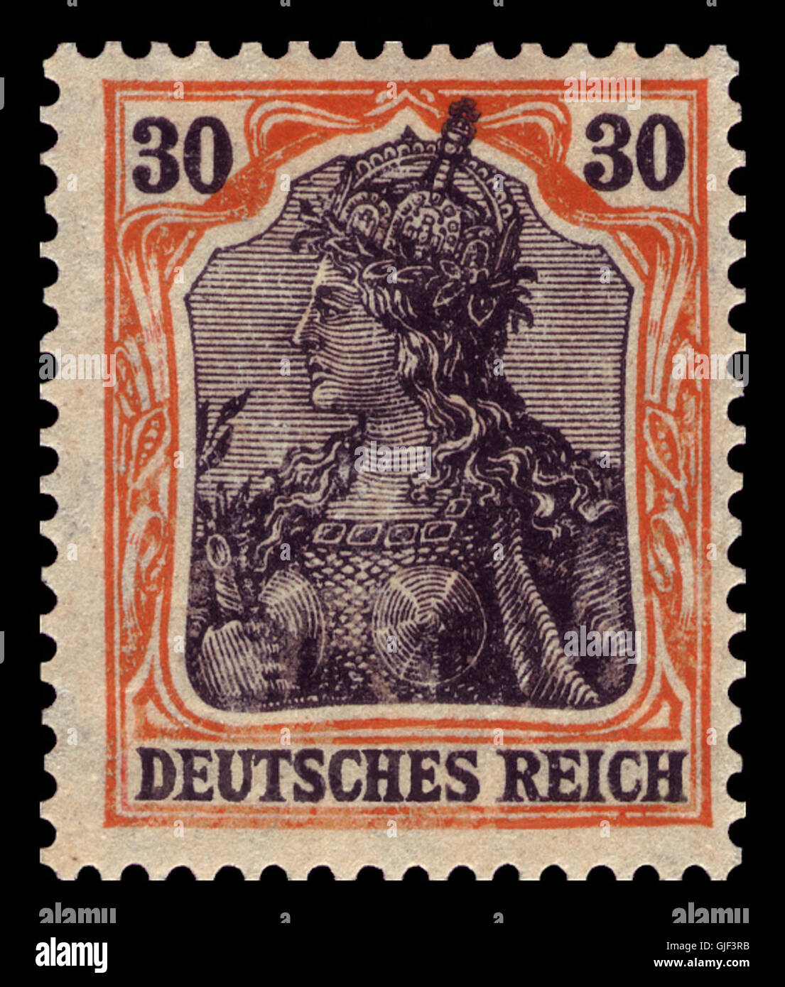 The 1915 DR (Deutsche Reich) stamp, cataloged as 89 II, features a ...