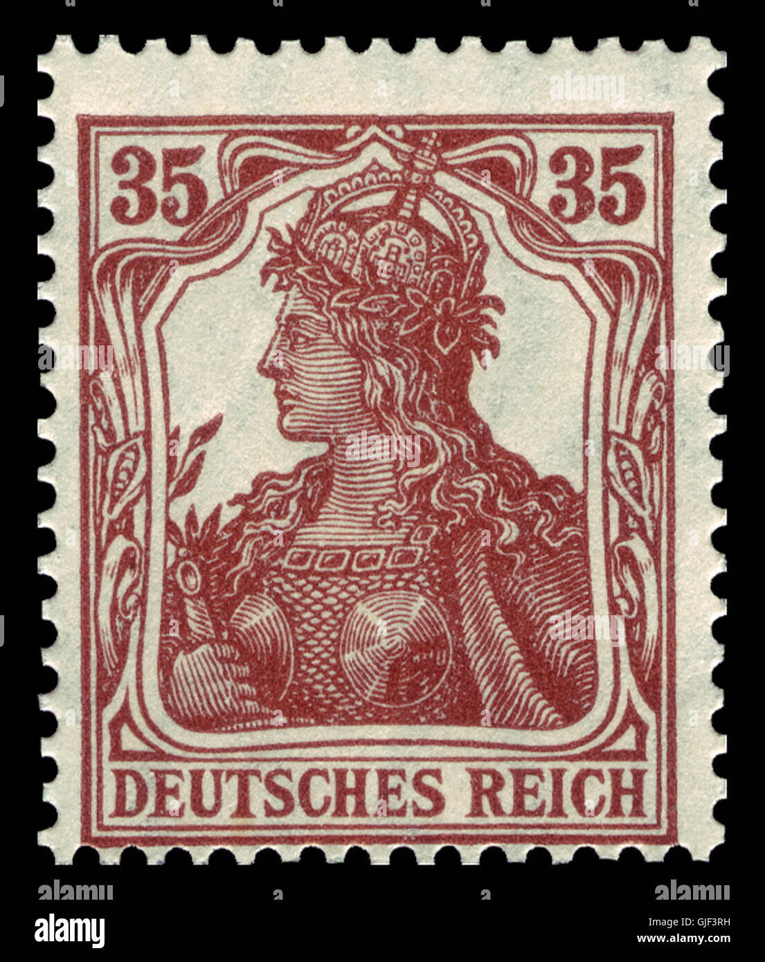 The DR 1919 103 Germania stamp is part of the post-World War I issues ...