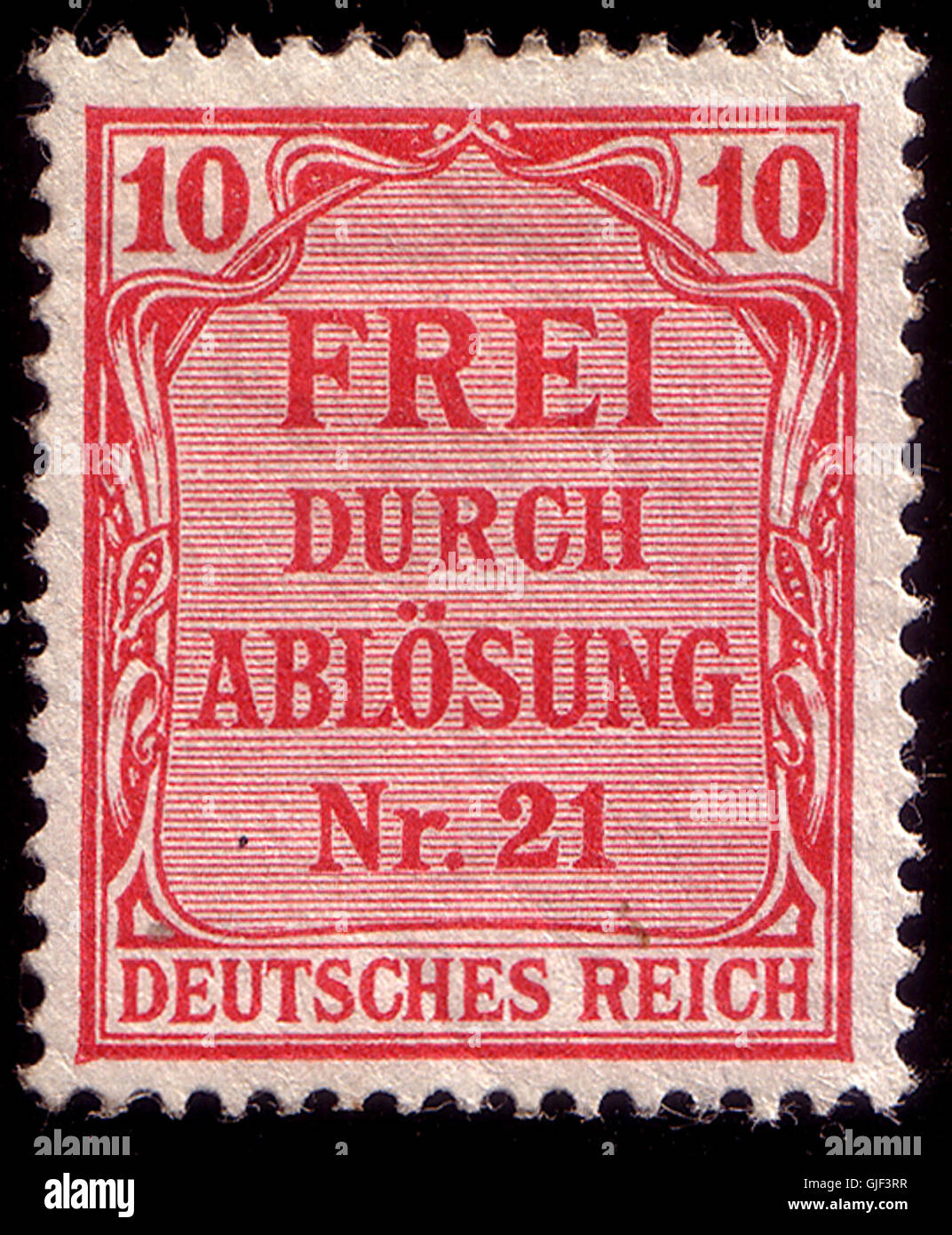 Issued in 1903, this Preussen counting stamp features detailed ...