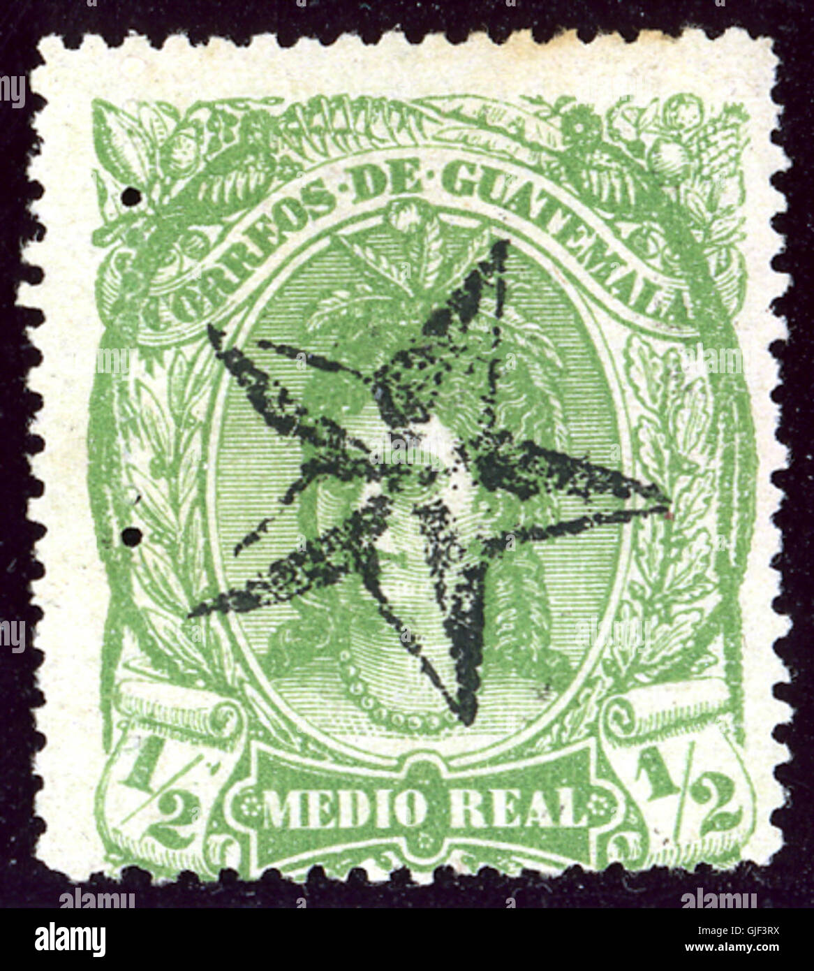The 1878 Guatemala 0.5R Black Star Yv11 stamp is a notable example of ...