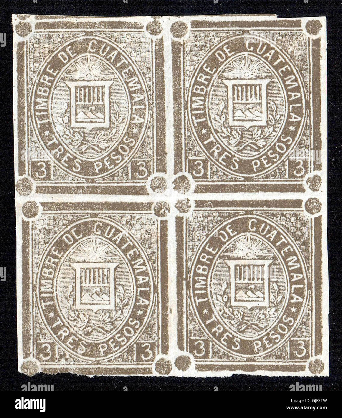 The Guatemala 1868 F6b4 stamp is a rare issue featuring an intricate ...