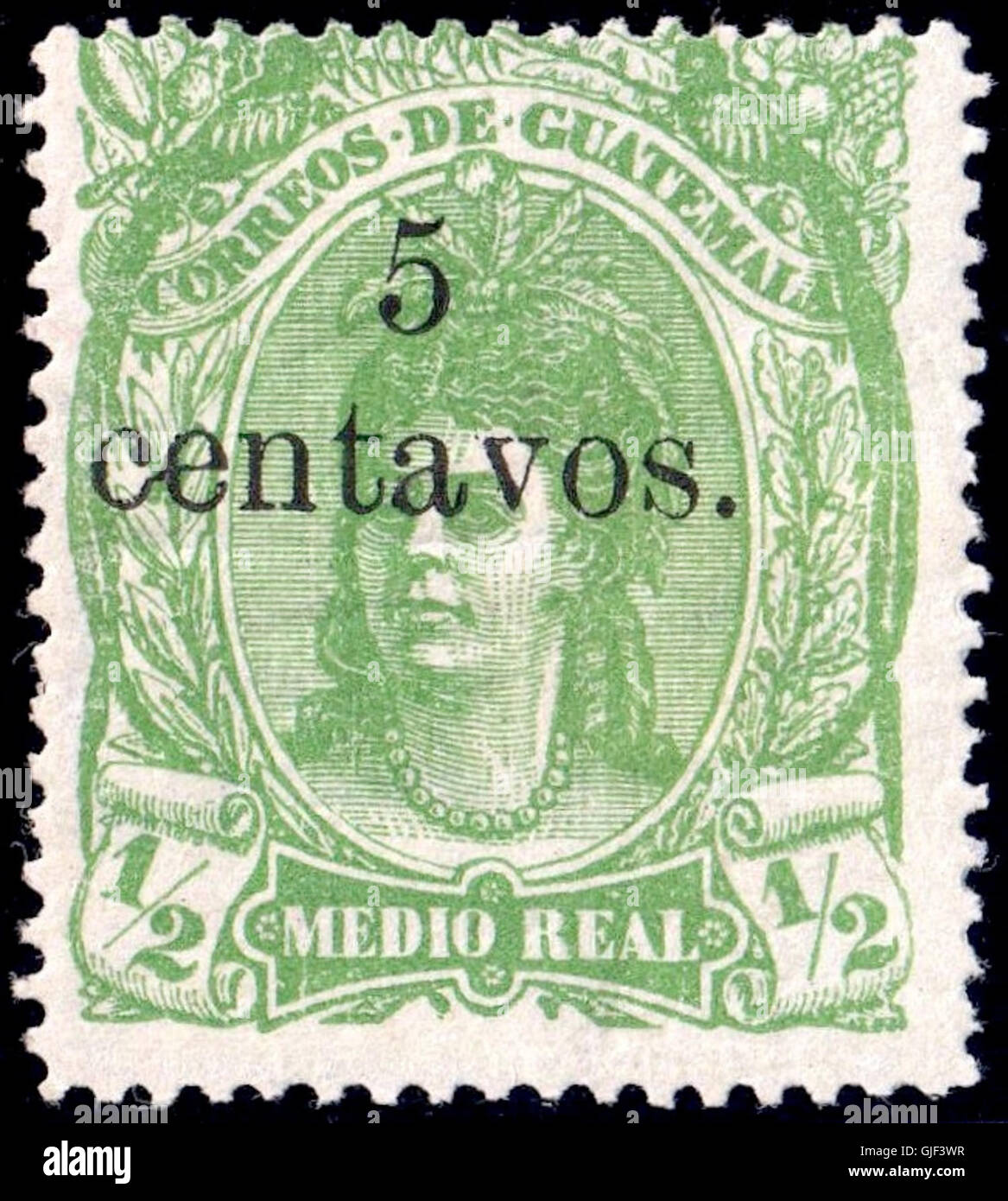 The 1881 Guatemala Sc18 stamp was issued to mark significant national ...