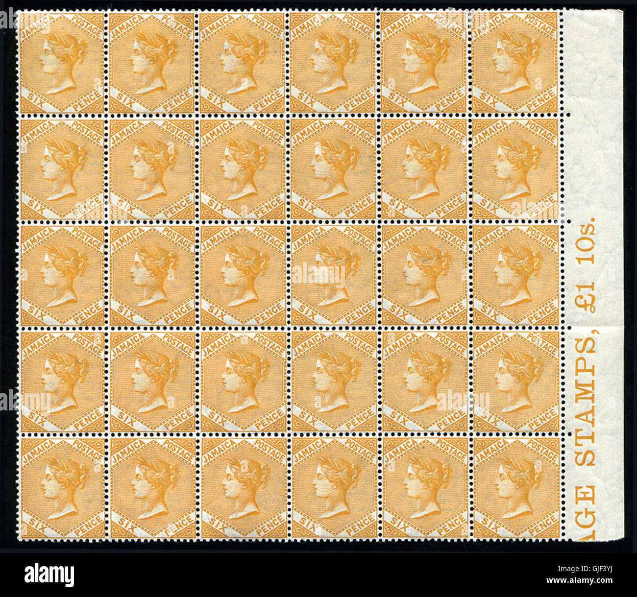 The 1890 Jamaica 6d stamp is a classic example of British colonial ...