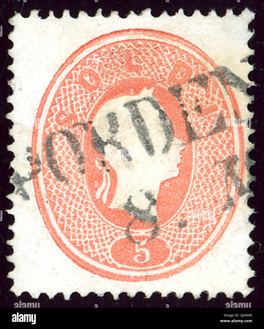 The 1861 5soldi Pordenone stamp features the early Italian postal ...