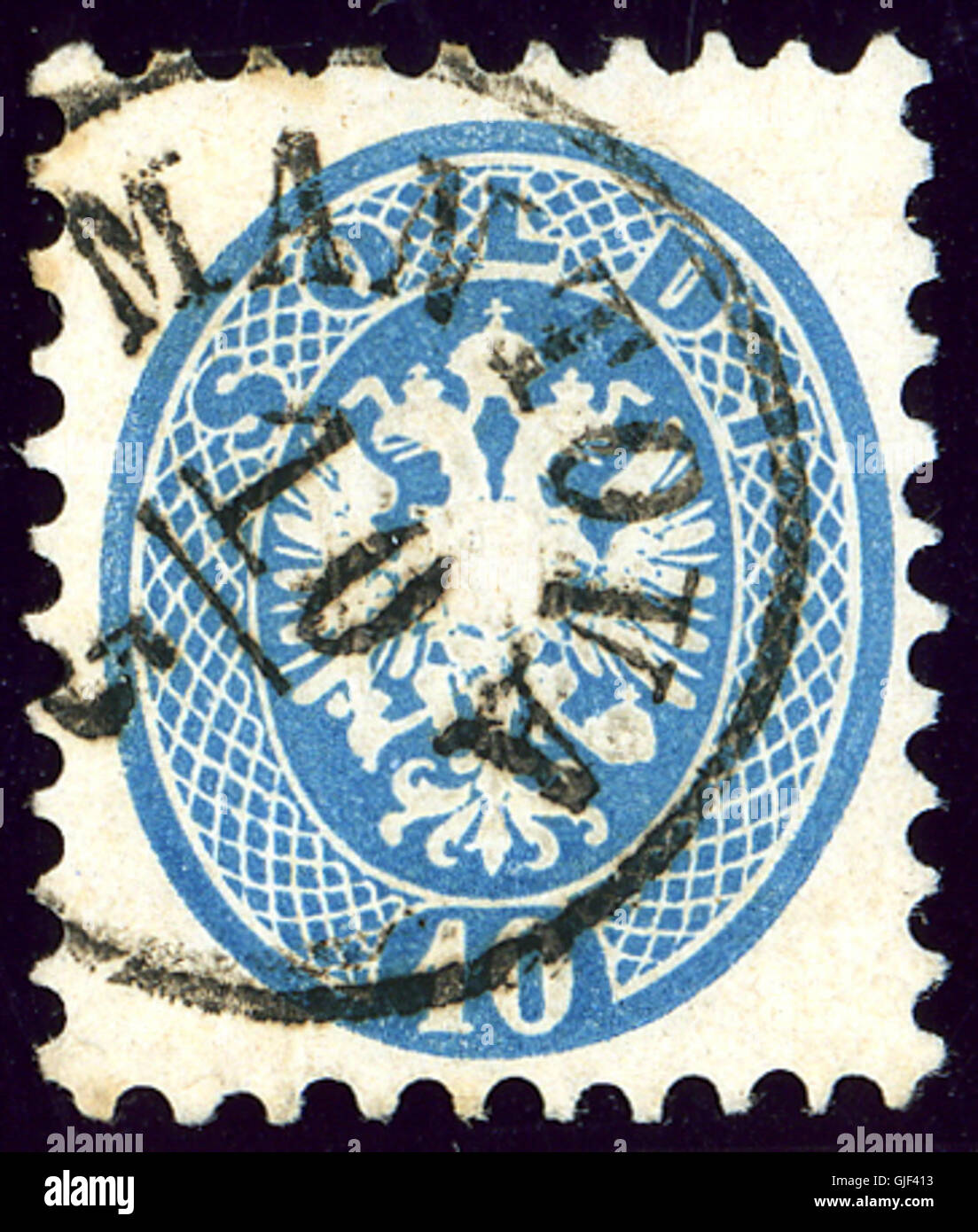 The 1864 LV 10 soldo Mantova Mi22 stamp is a rare Italian stamp from ...