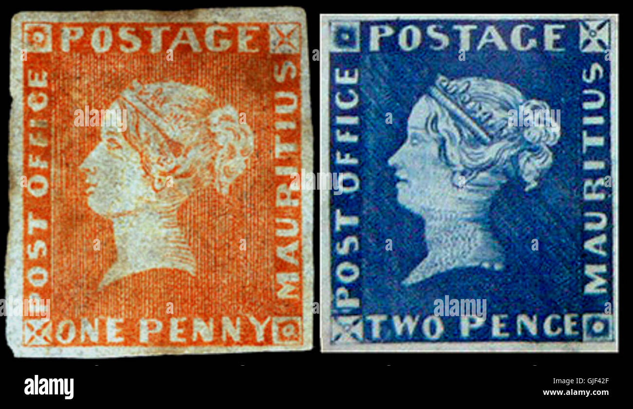 The 1847 red and blue Mauritius stamp is one of the earliest and most ...