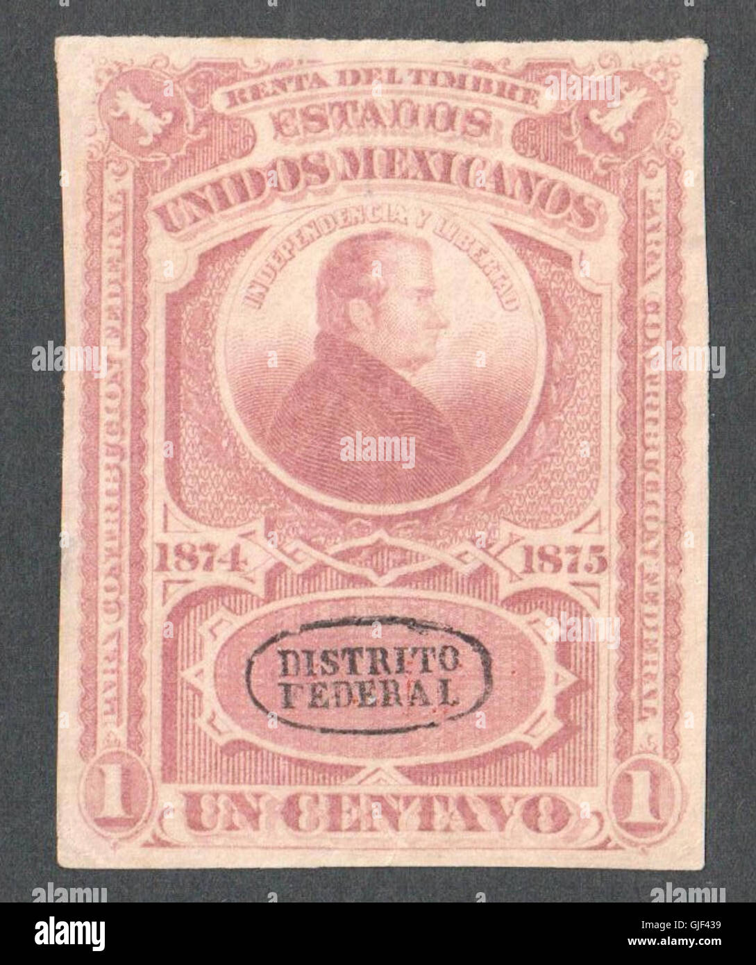 The Mexico 1874 fcr13 stamp is a historical postage stamp from Mexico ...