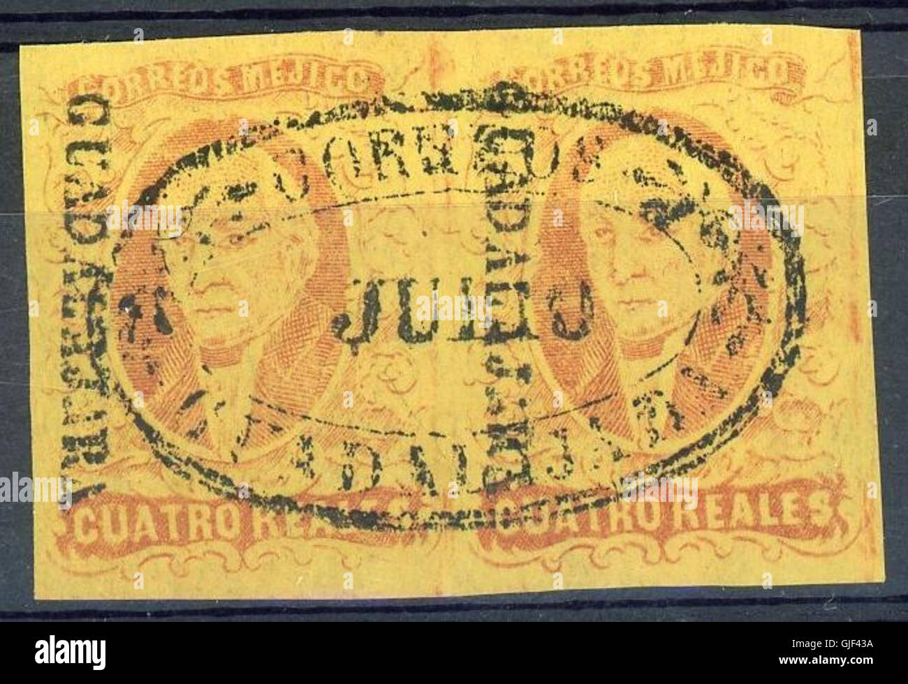 Mexican stamp featuring Guadalajara, issued by the Mexican postal ...