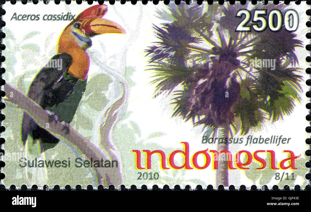 The Indonesia 044-10 stamp, issued as part of a series, represents an ...