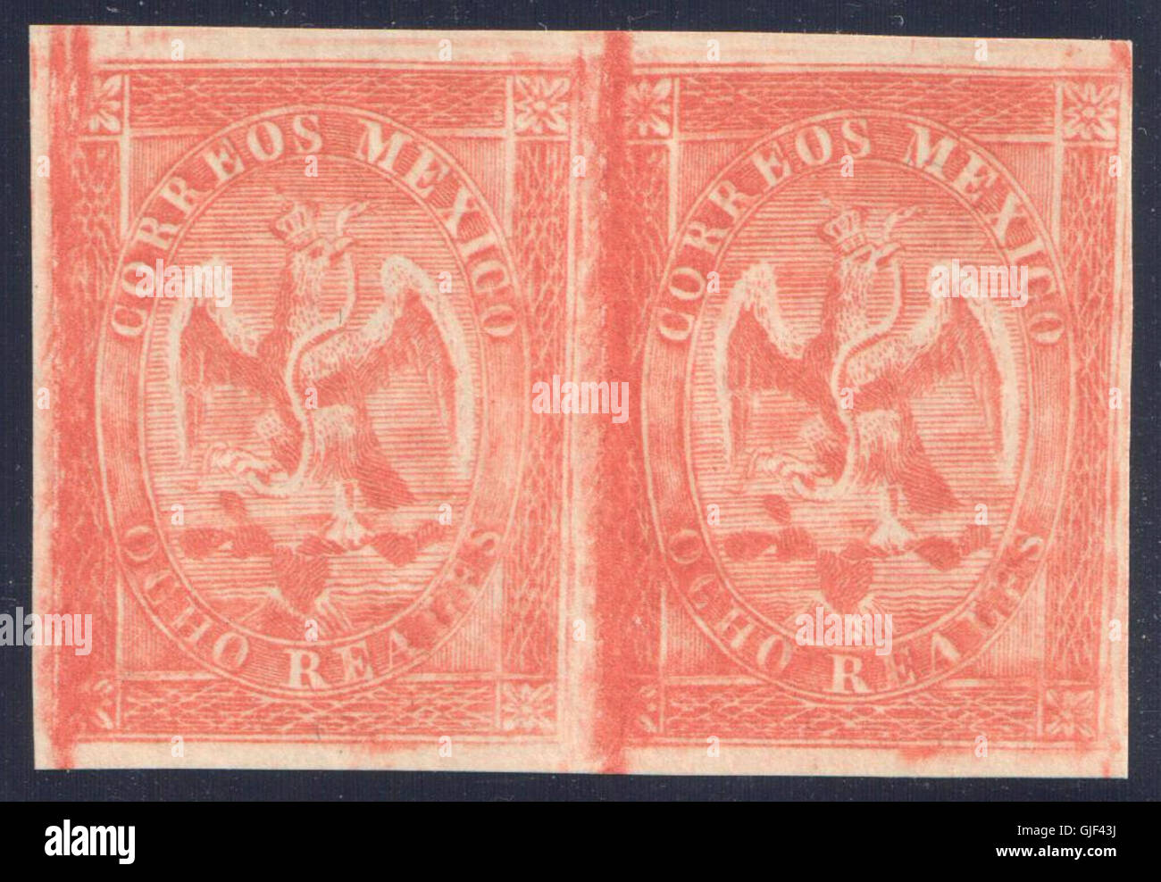 The Mexico 1864 Sc25cP stamp is a historical piece from the Mexican ...