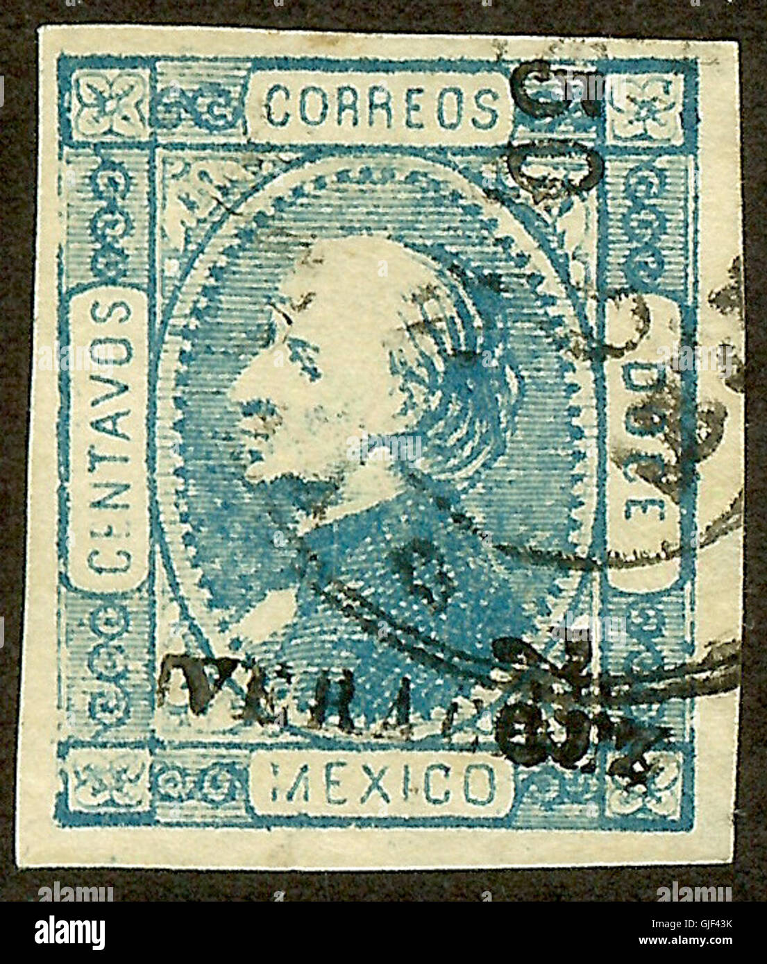 The 1872 Mexico stamp was part of the definitive series issued by the ...