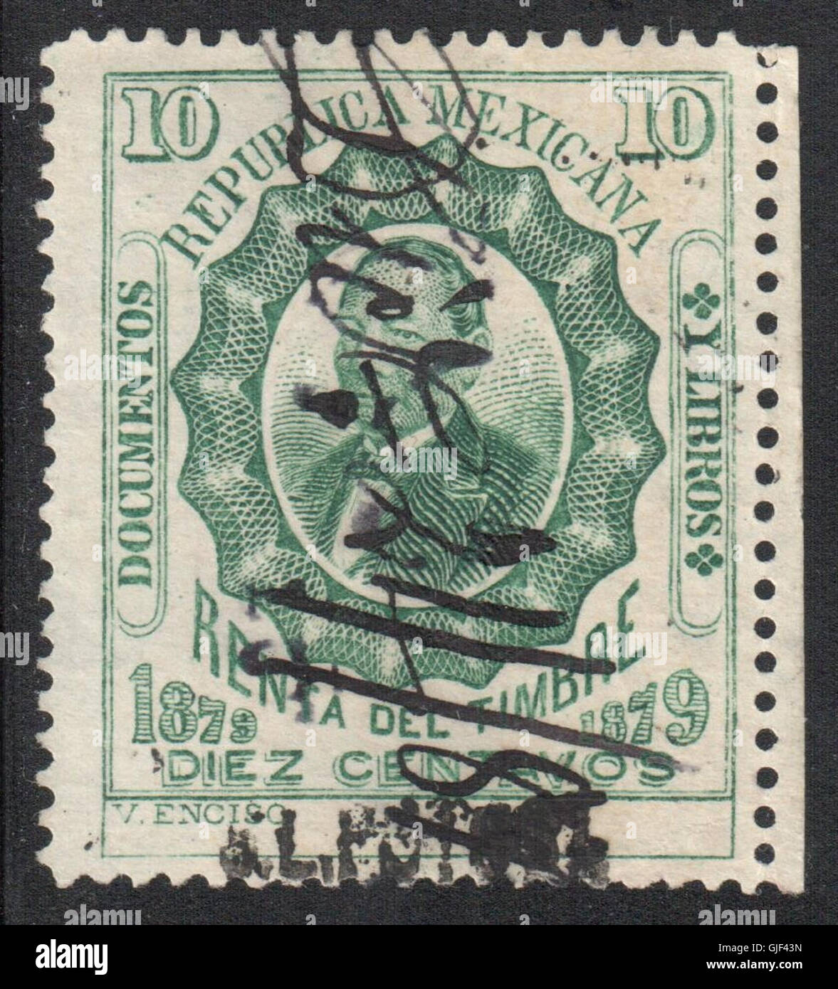 The Mexico 1879 revenue F66 stamp is a rare early tax stamp issued by ...