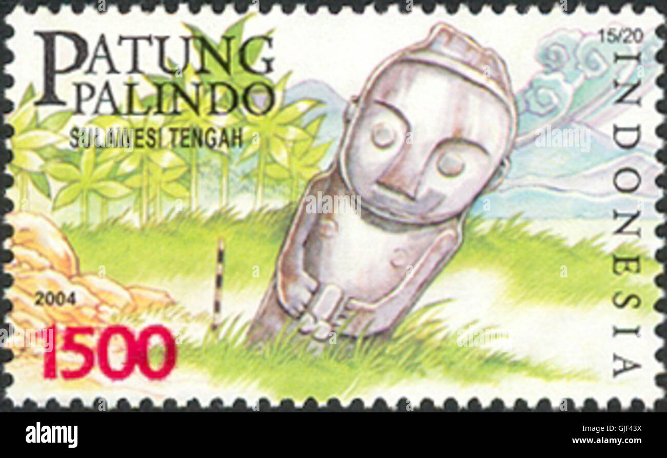 The Indonesia 045-04 stamp was issued as part of a series and features ...