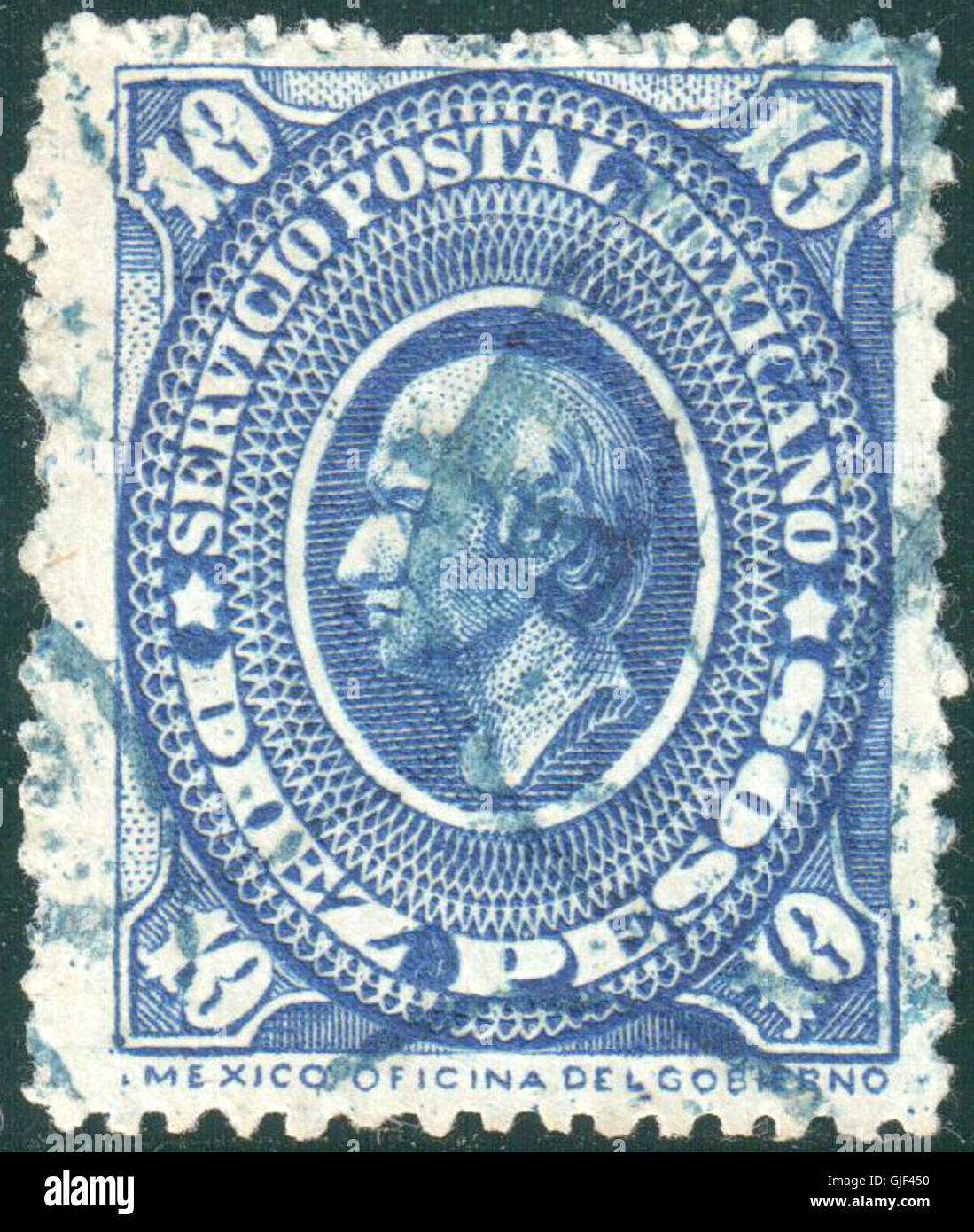 The 1884 Mexico 10P Sc164 stamp is a key piece in the history of ...