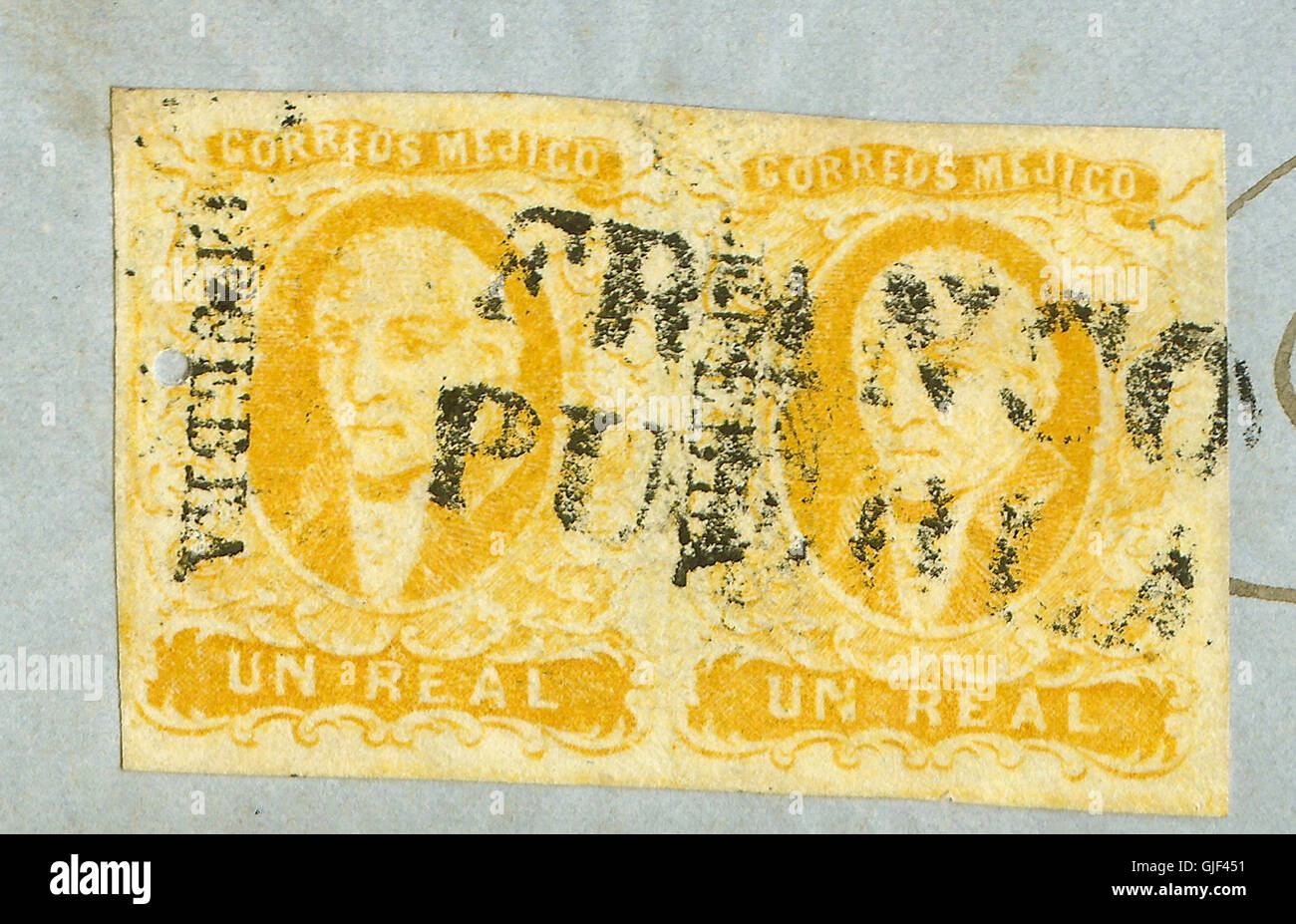 The Mexico 2 stamp represents a key element of Mexican postal history ...