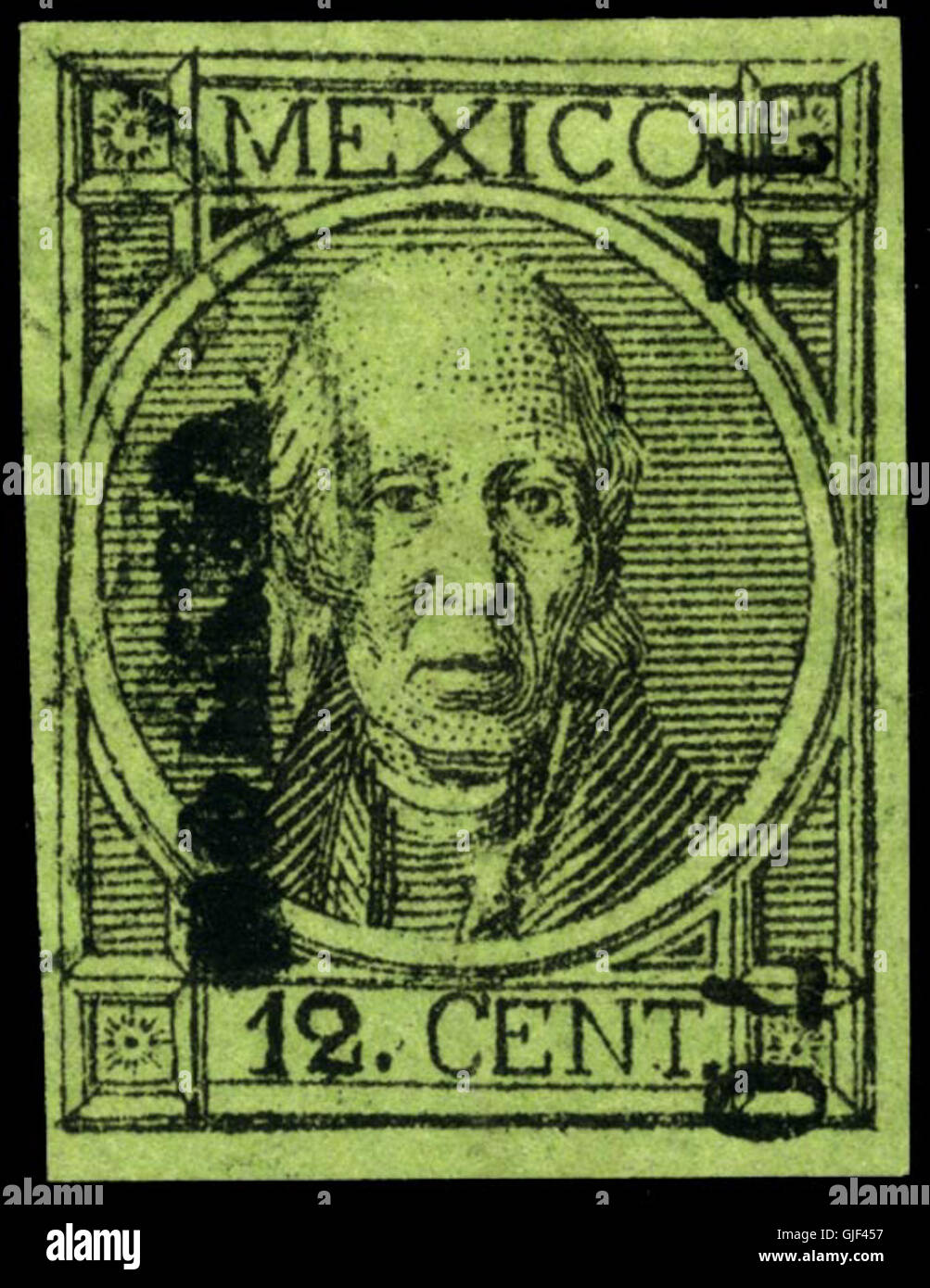 Mexico post mark stamp hi-res stock photography and images - Alamy