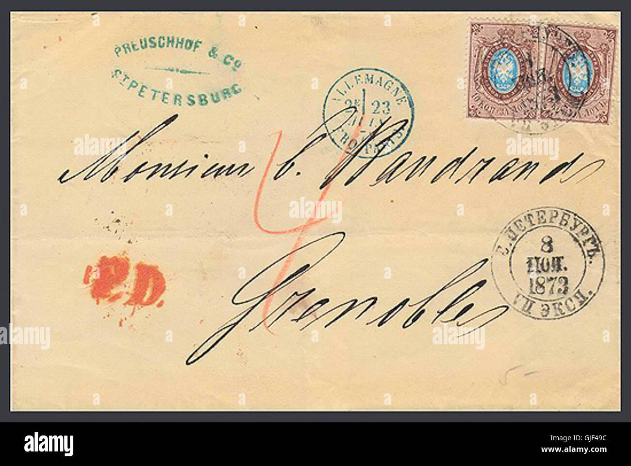 The 1866 wmkhoriz t20k 2x10k stamp is an early example of postal issues ...
