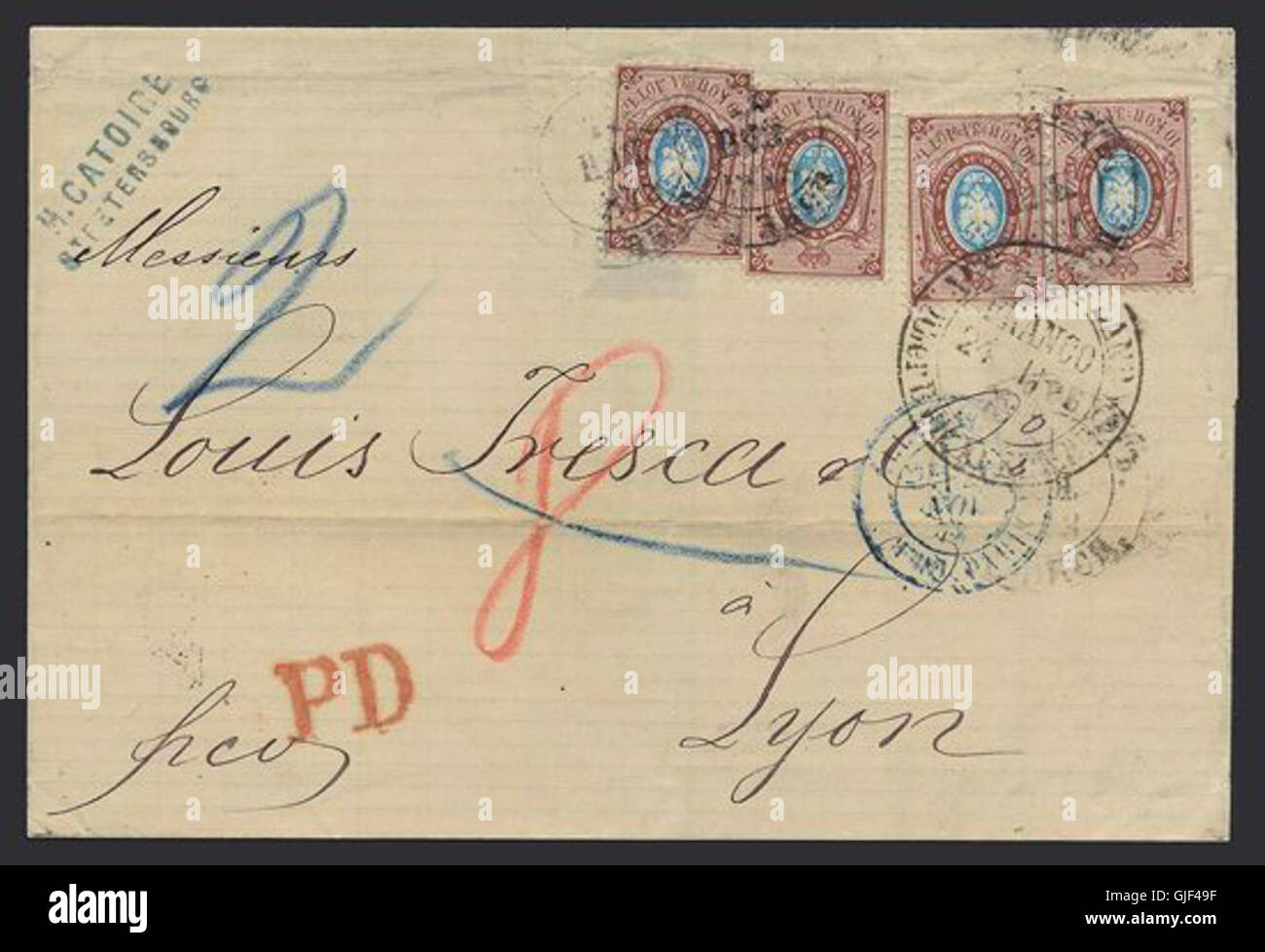 The 1866 wmkhoriz T40k stamp features a distinctive watermark and was ...