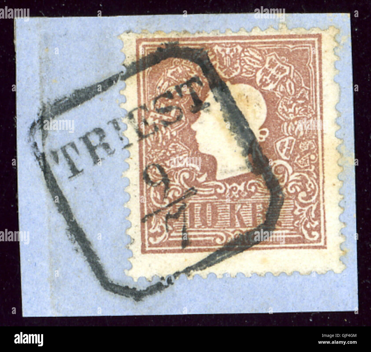 The 1859 10kr Triest stamp is a significant piece from the Kingdom of ...