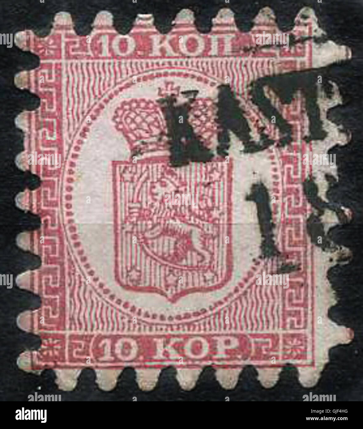 The 1860 Finland Scott 5 stamp is an early example of Finnish postal ...
