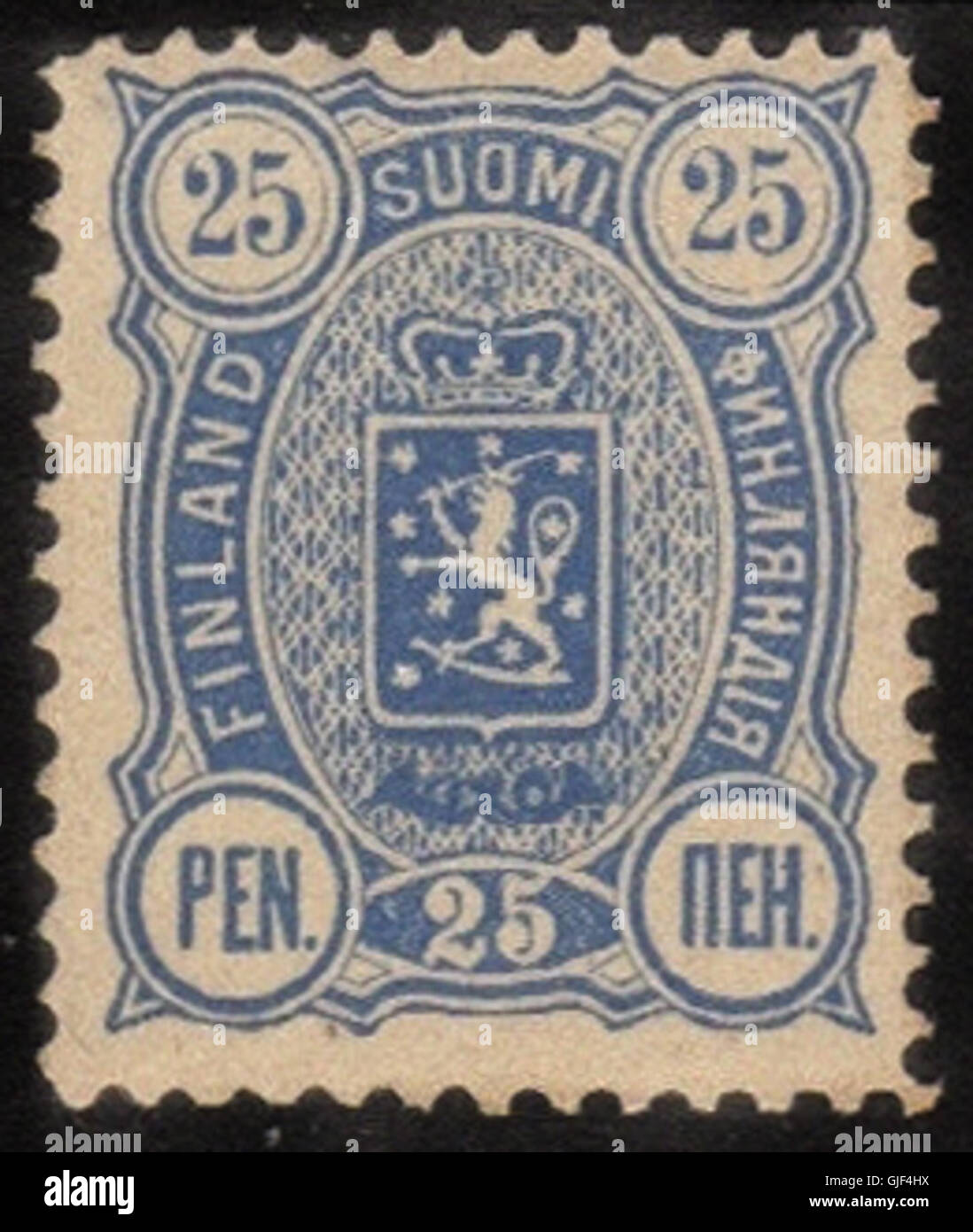 The 1889 Finland Scott 42 stamp was issued by the Finnish postal ...