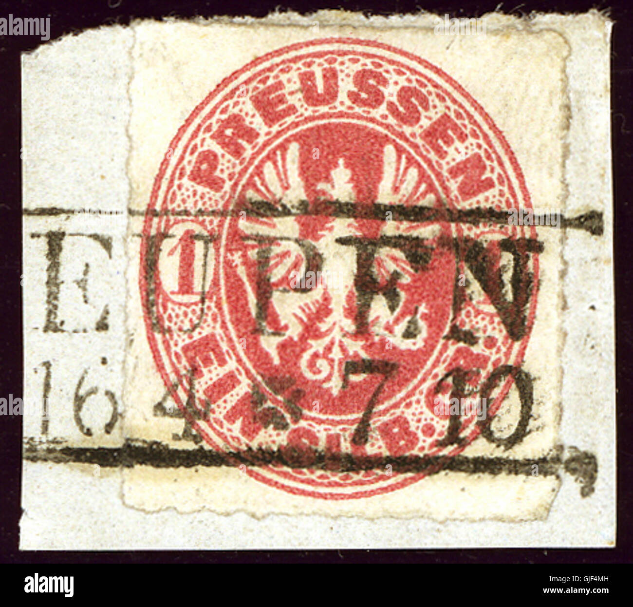 The 1861 Preussen 1Sgr Eupen Mi16 stamp is a rare piece from the ...