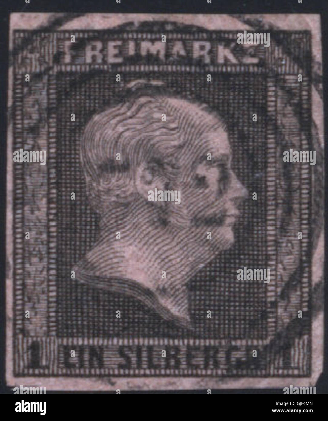 The Preussen 02 - 3 stamp is a historical piece of postal history ...