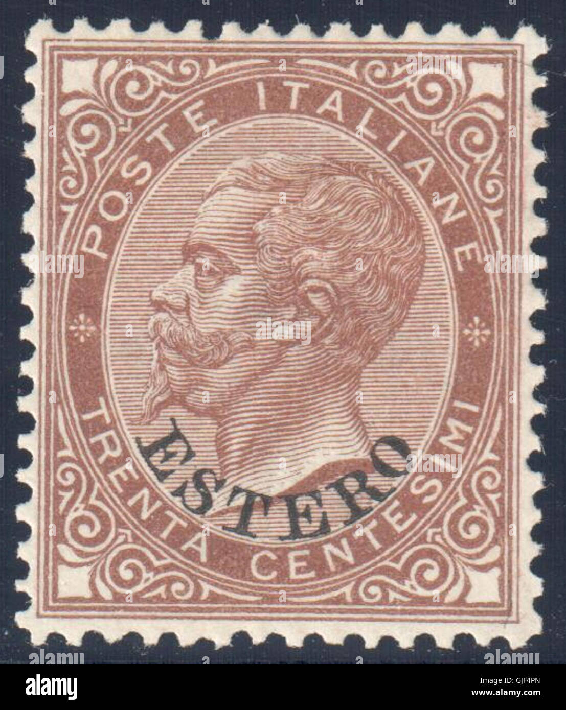The 1874 Italy Estero Sc8 stamp was issued to represent overseas mail ...