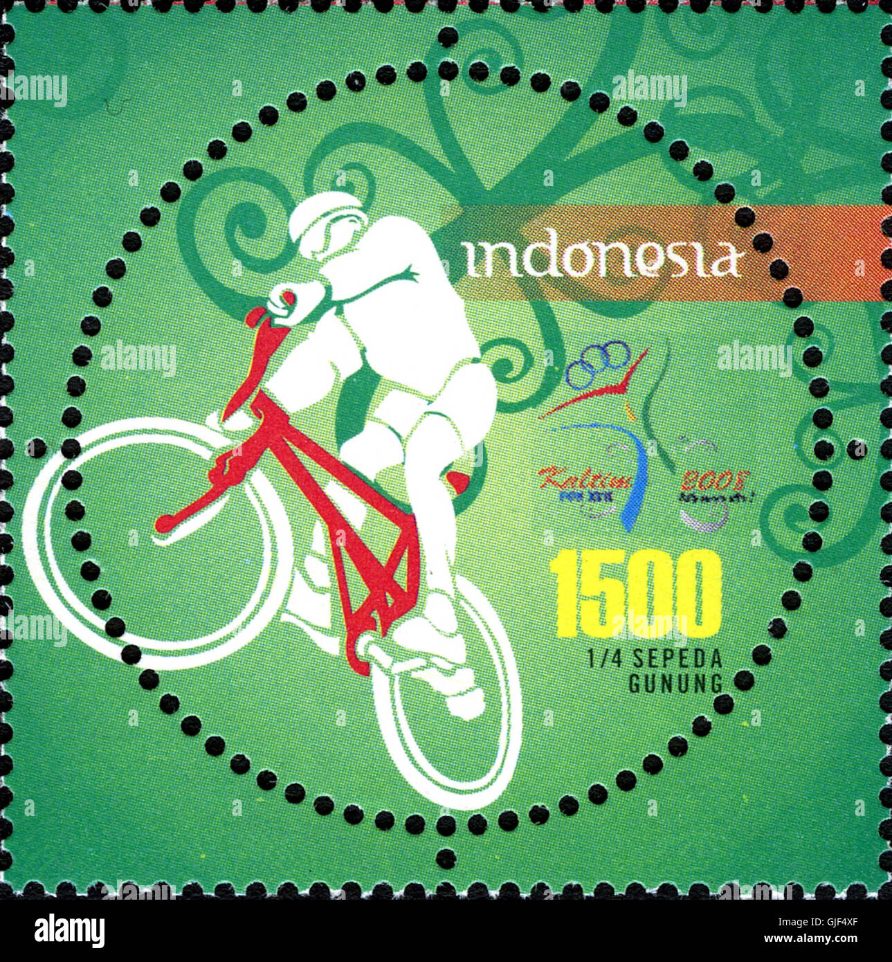 The 053-08 stamp series from Indonesia features national icons and ...