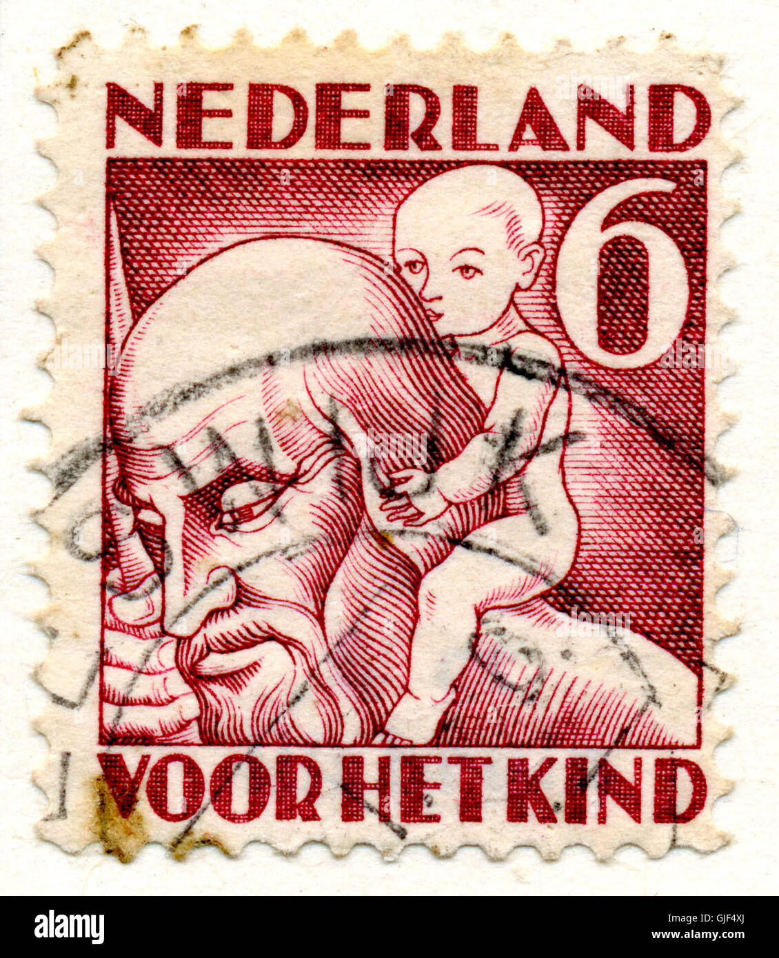 The 1930 Postzegel voor het kind (Stamp for the Child) 6 cent stamp ...