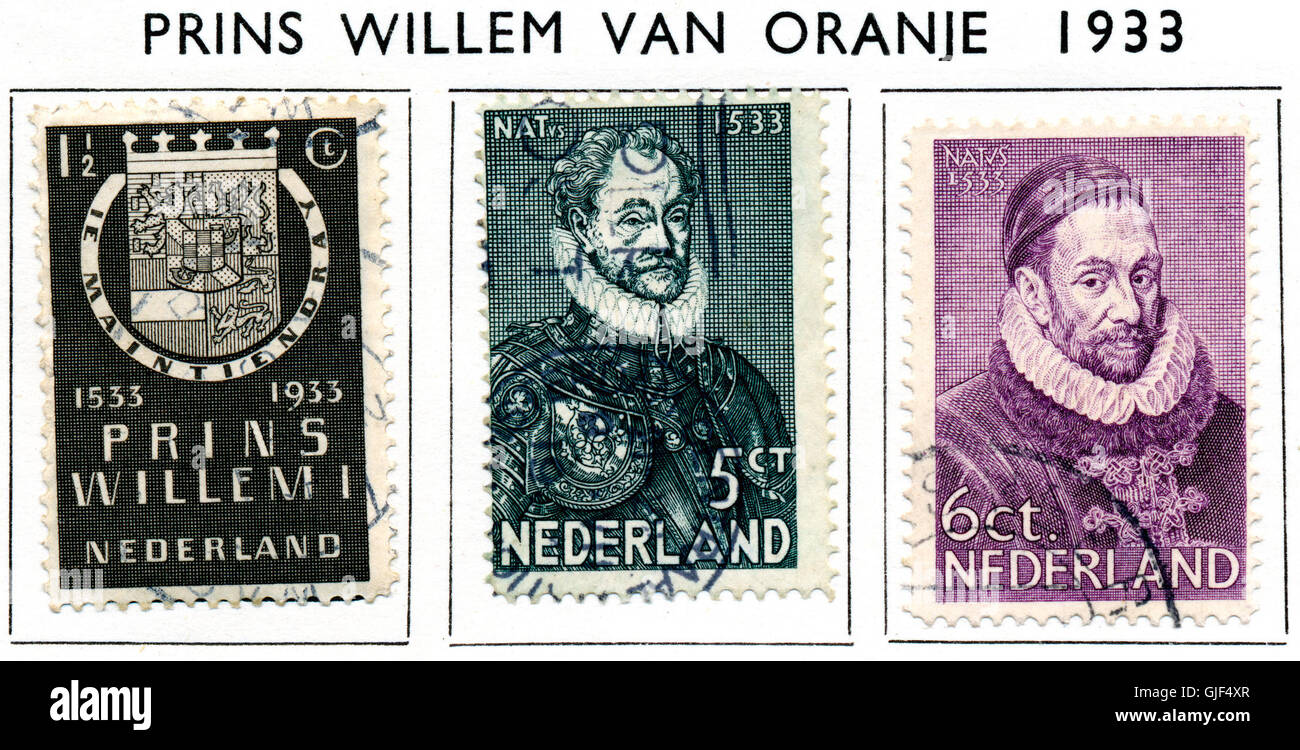 The 1933 Postzegel Prins Willem stamp from the Netherlands depicts ...