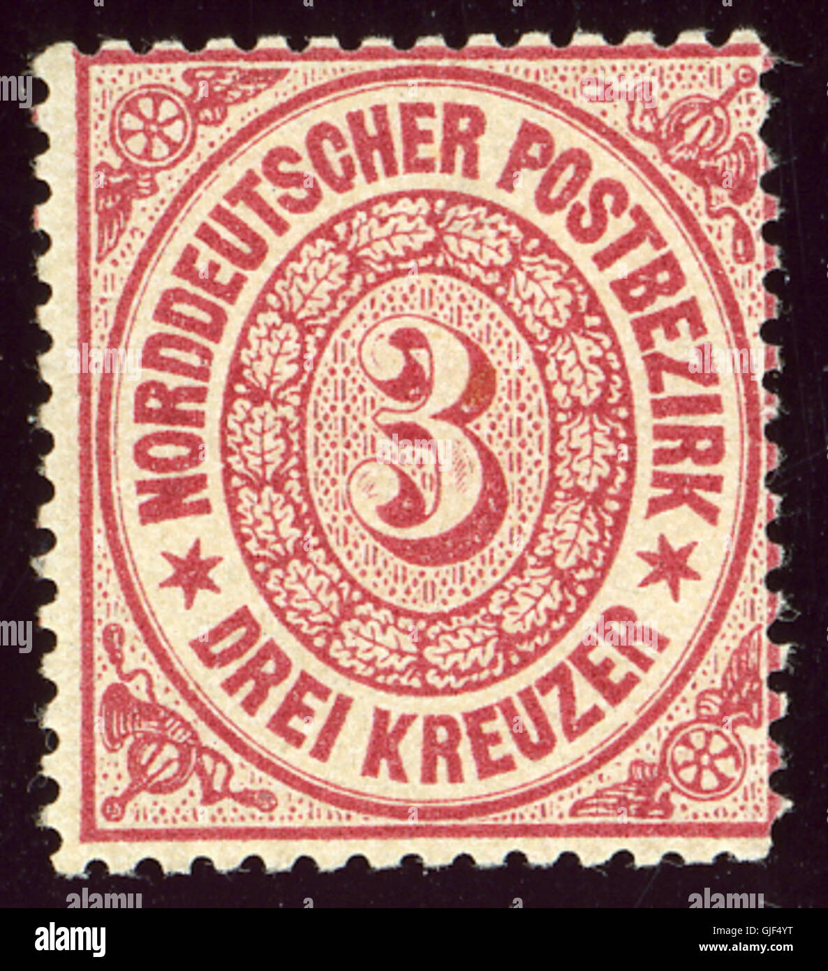 The 1869 NDPB 3kr Mi21 stamp is part of the early issues of the North ...