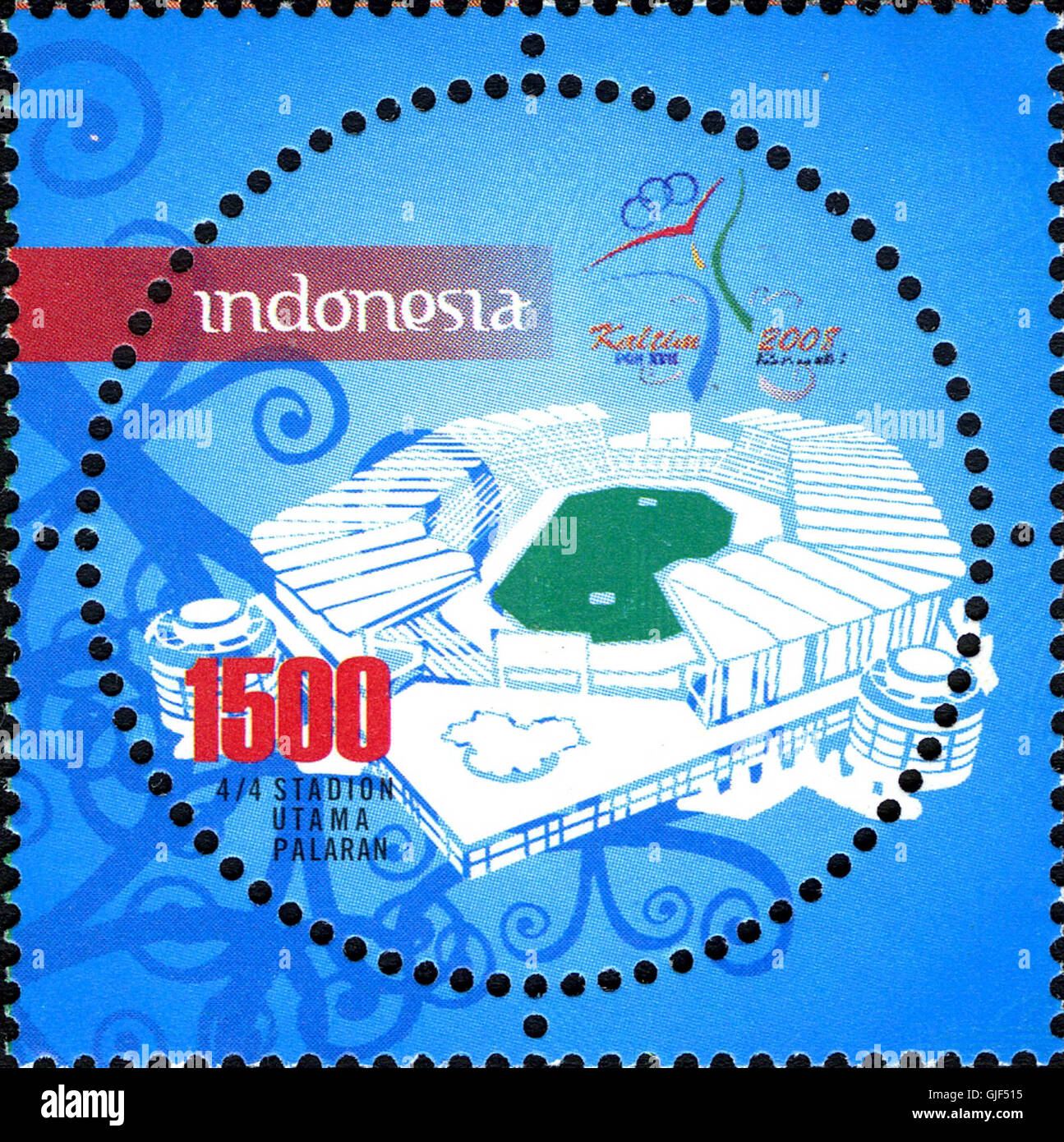 This Indonesian stamp, numbered 054-08, is part of a series celebrating ...