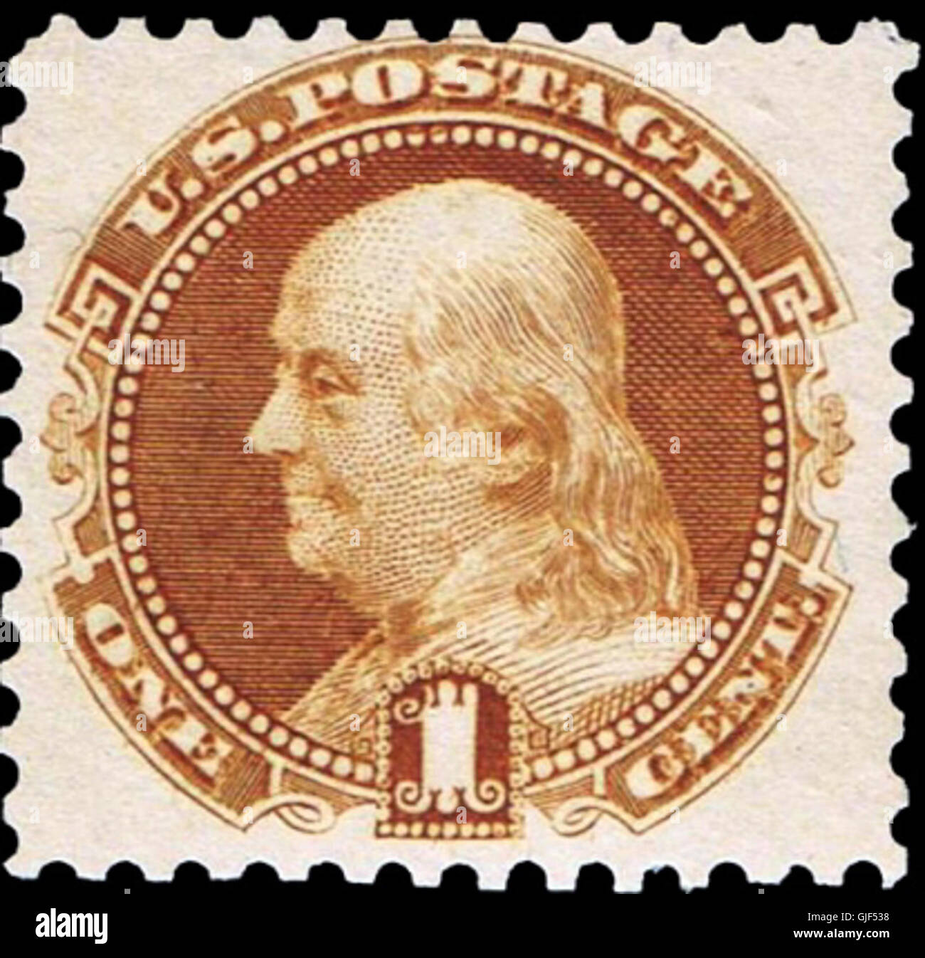 The 1½ cent Benjamin Franklin stamp was issued in the United States ...