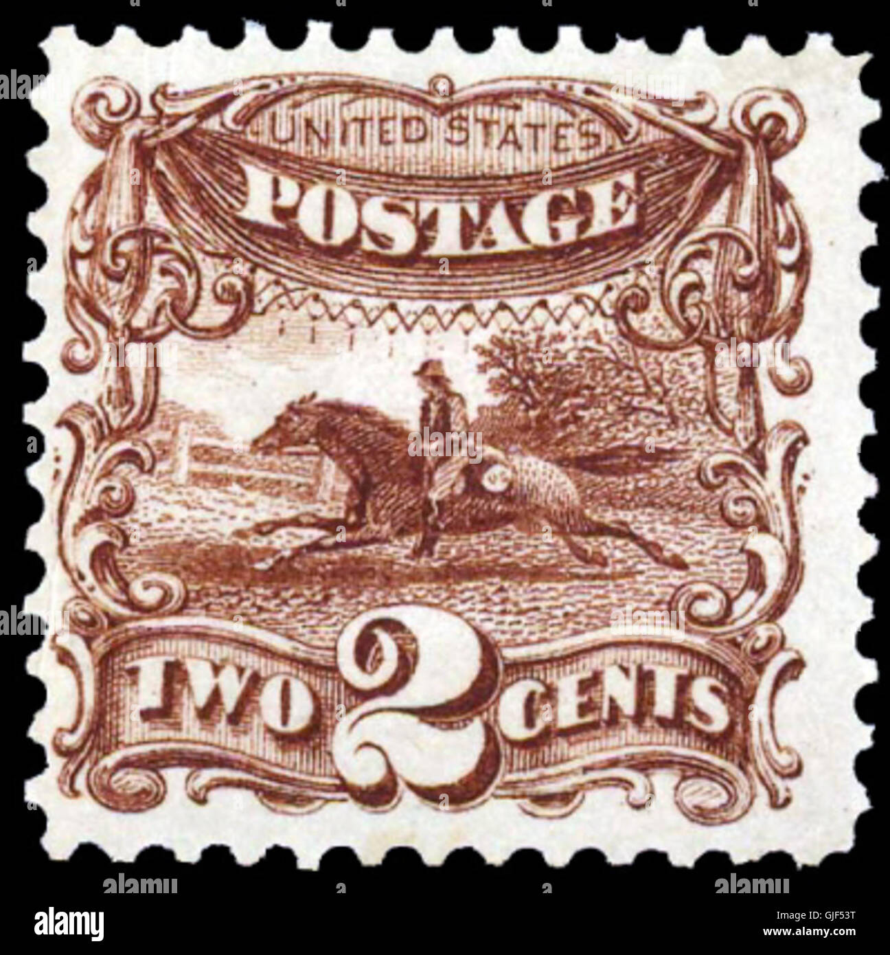 The 2½ Horse & Rider stamp was issued in the UK and features a classic ...