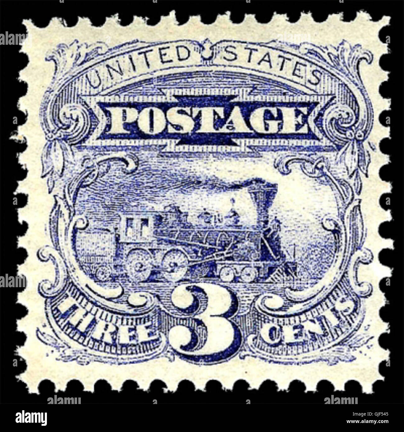 The 3½ Locomotive stamp was issued as part of a series highlighting the ...