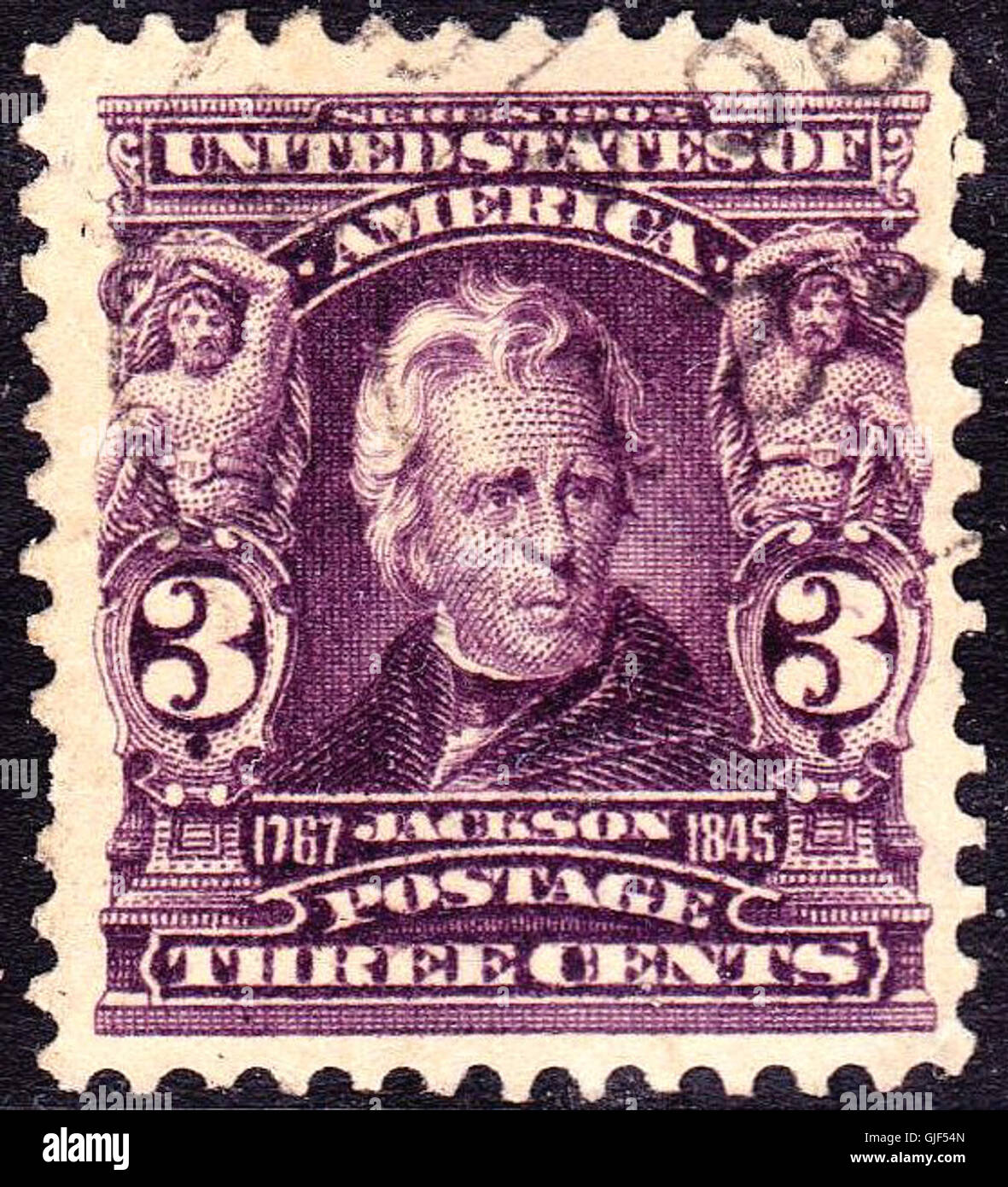 The 1903 3c Andrew Jackson stamp was part of the U.S. series featuring ...