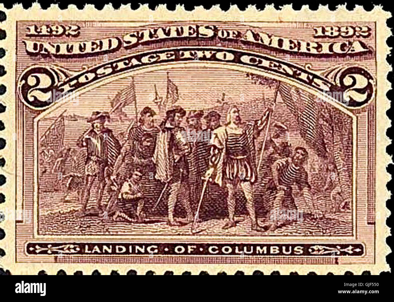 The Columbian 1893 2c stamp was part of the Columbian Exposition series ...