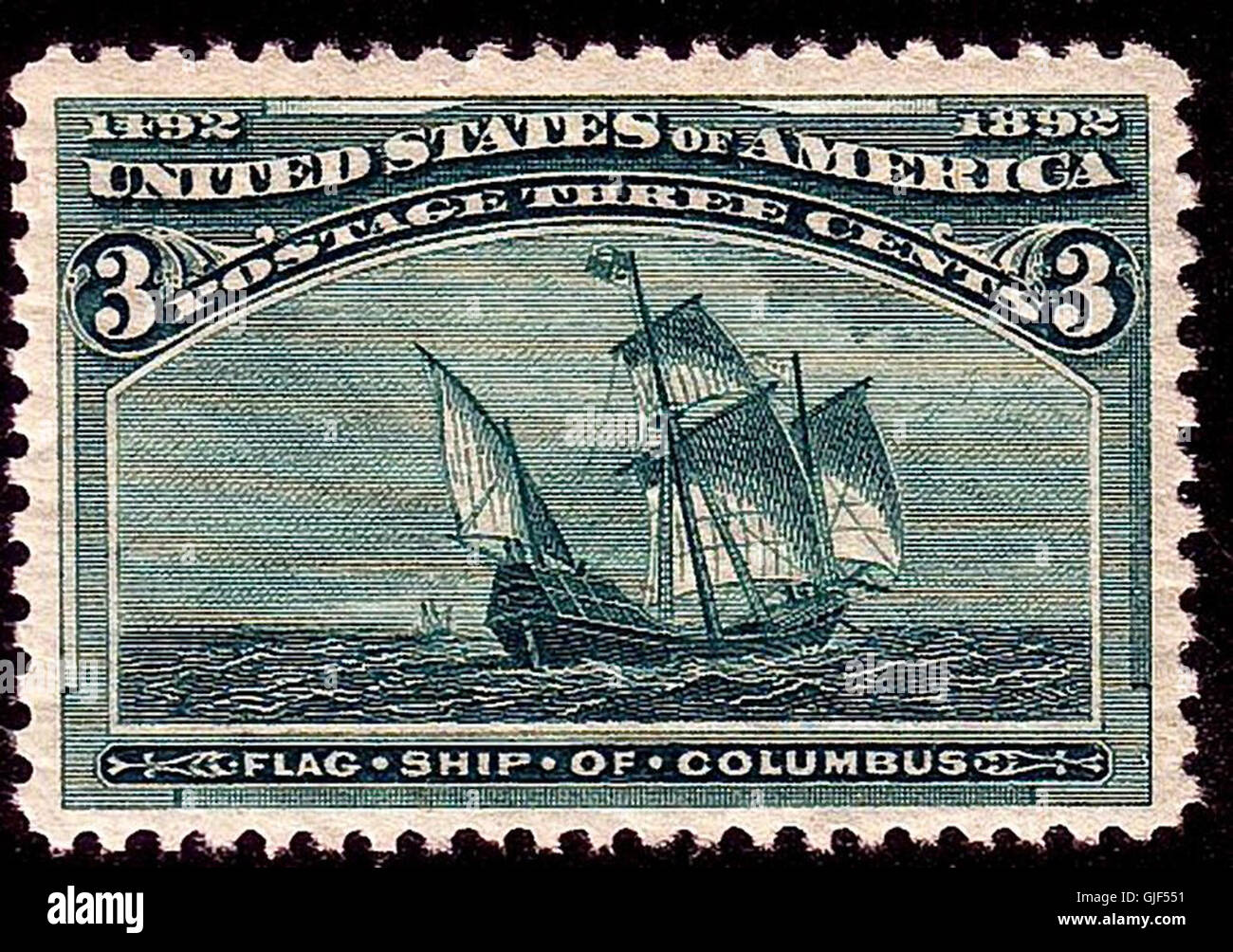 The Columbian 232b-3c stamp is part of the classic 1893 series ...