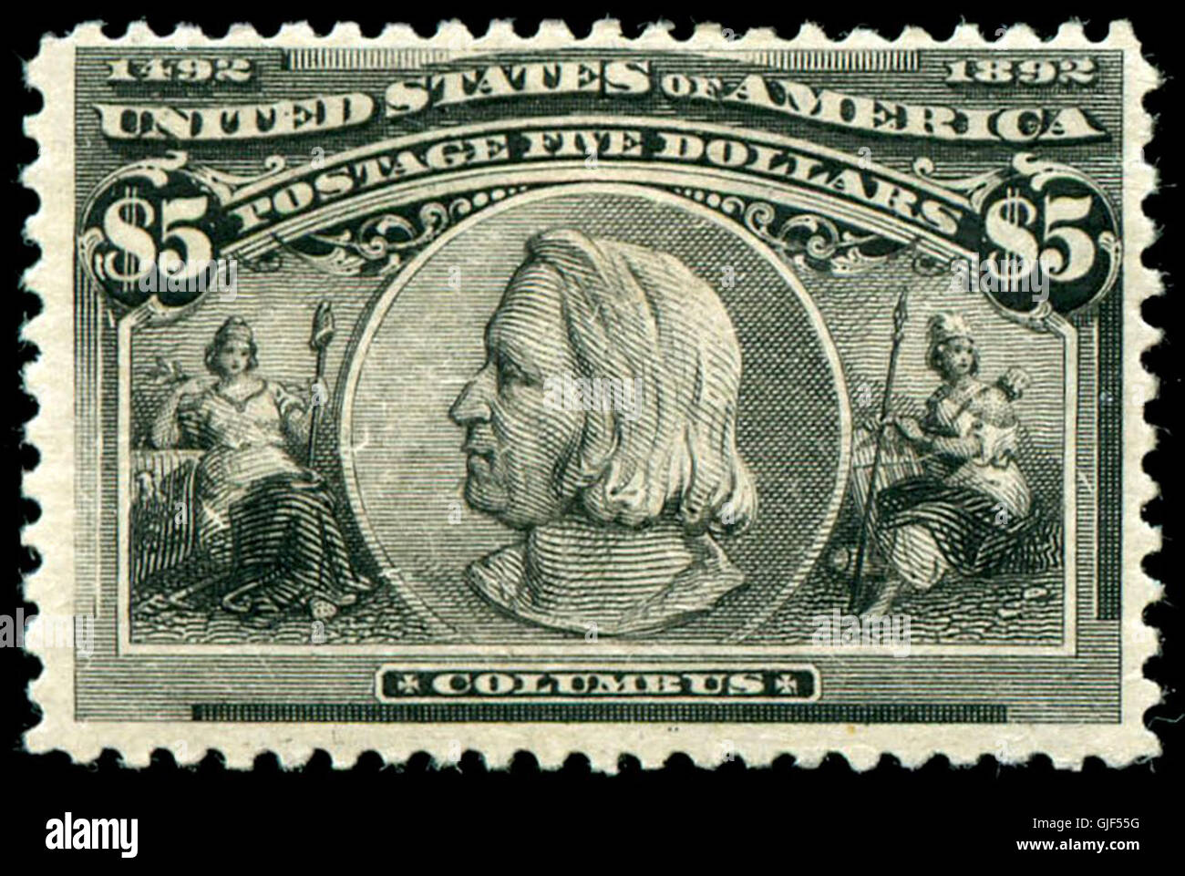 The $5 Columbus 1892 stamp was issued to commemorate the 400th ...