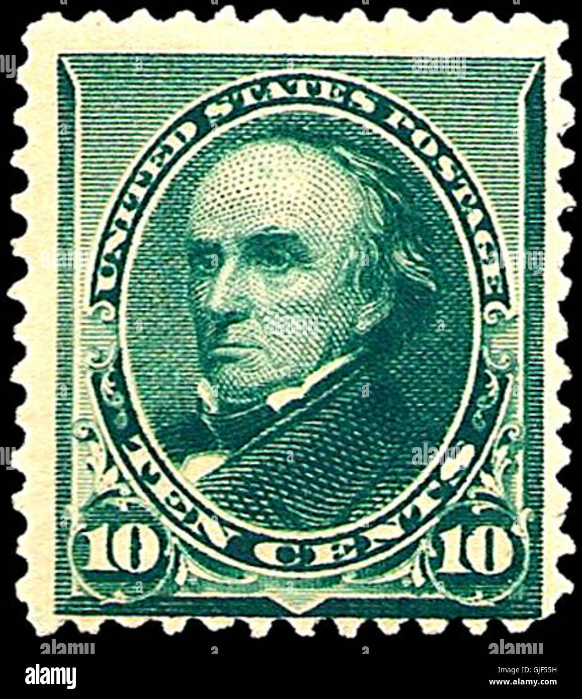 The 1890 10c Daniel Webster stamp honors the renowned American ...