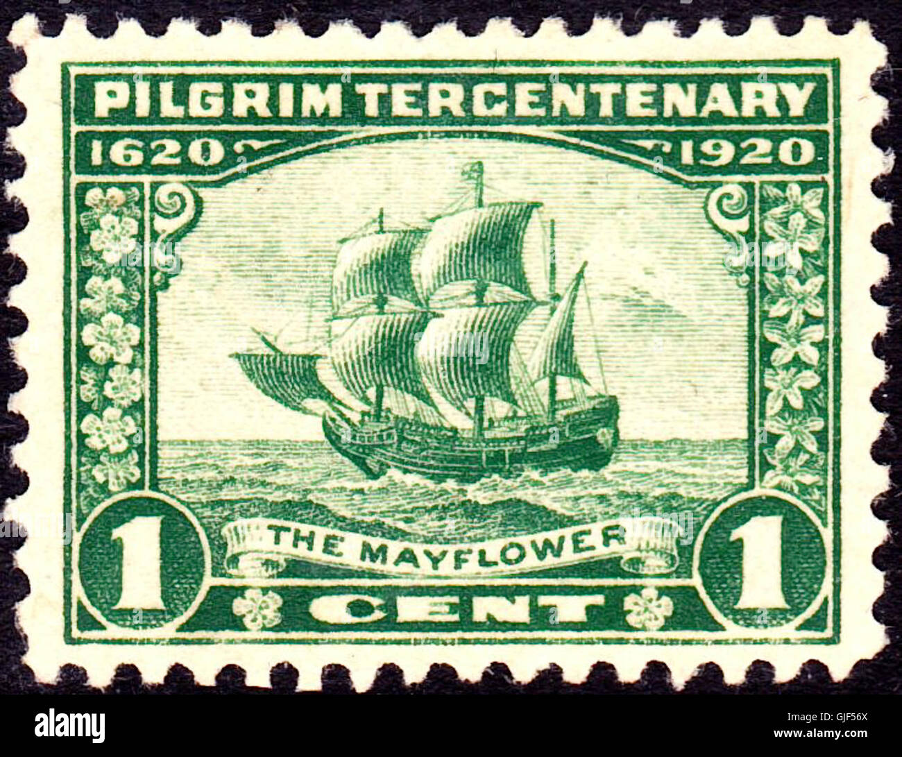 The Mayflower 1920 Issue-1c stamp commemorates the historic voyage of ...