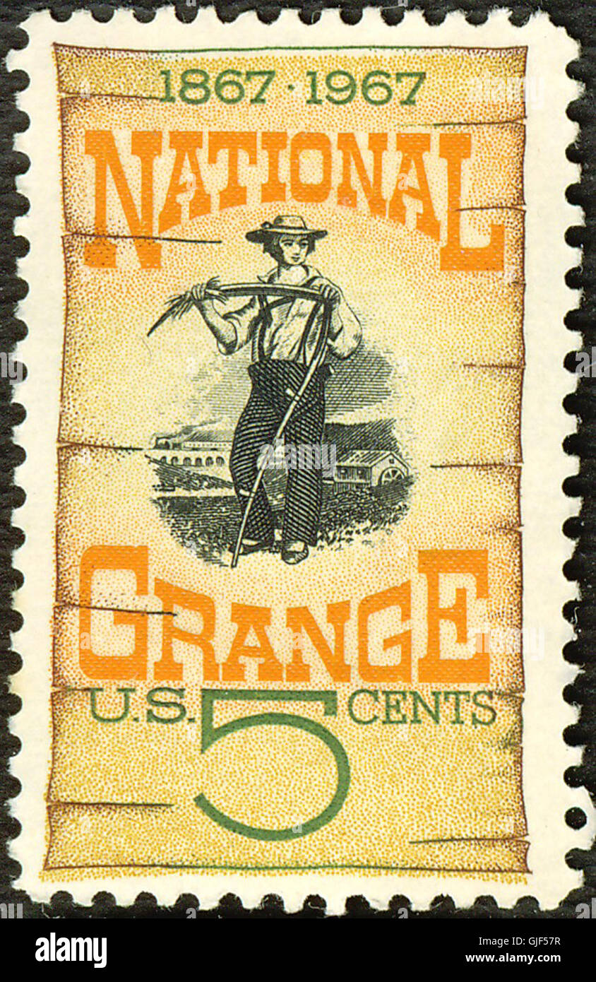 This stamp commemorates the National Grange, an important organization ...