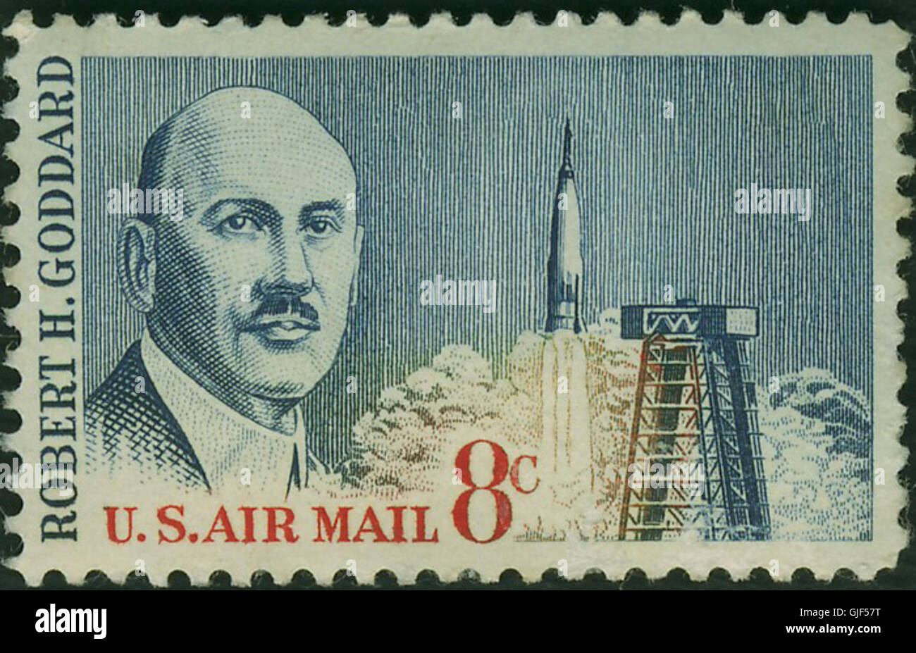 The Robert H. Goddard stamp honors the pioneering American physicist ...