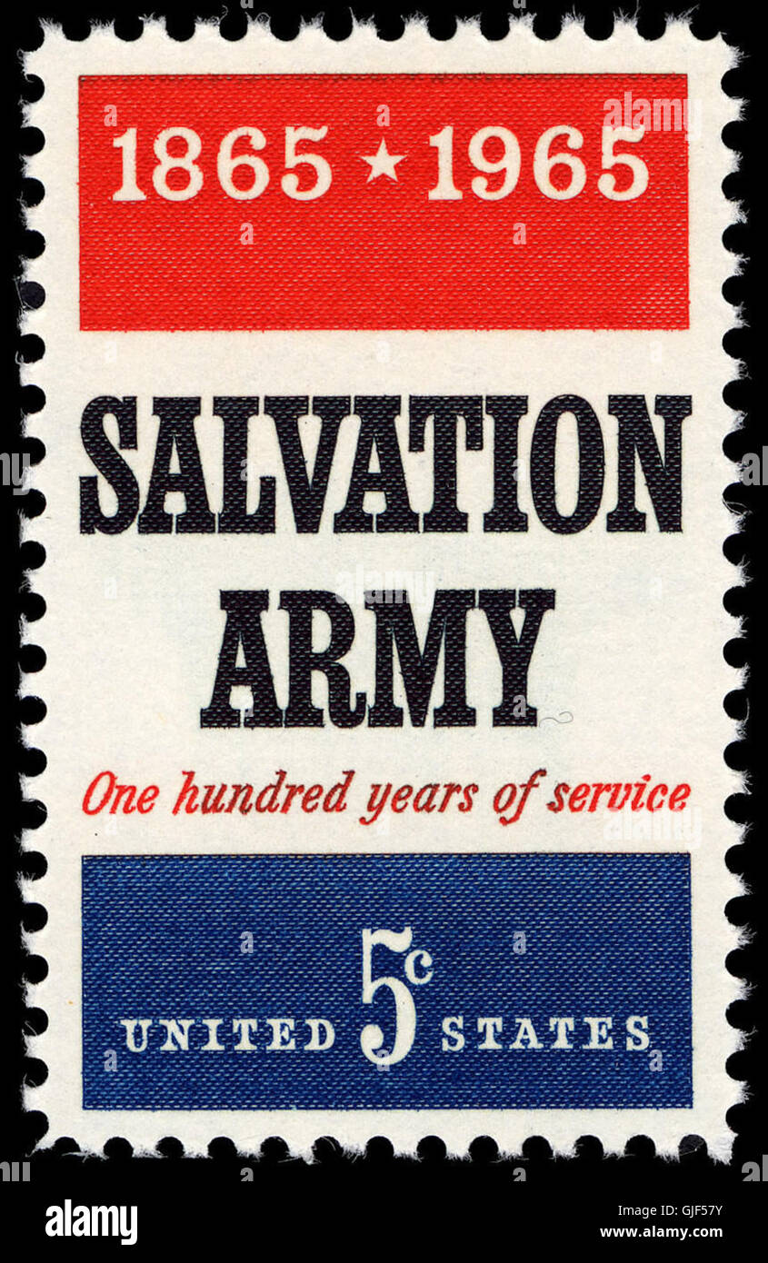 The 1965 USA Salvation Army stamp was issued to support the ...