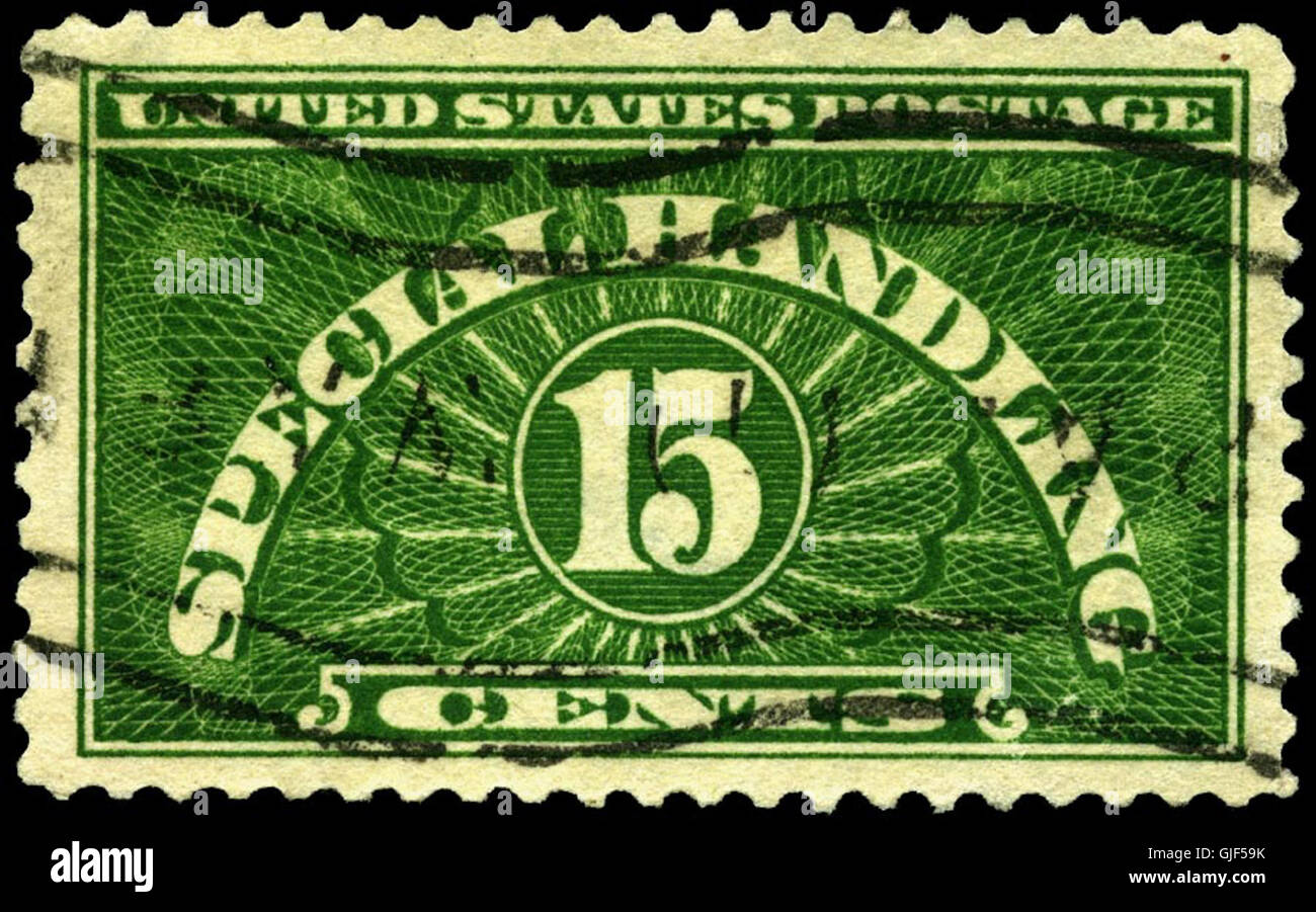 The US 1928 15c special handling stamp was issued to address special ...