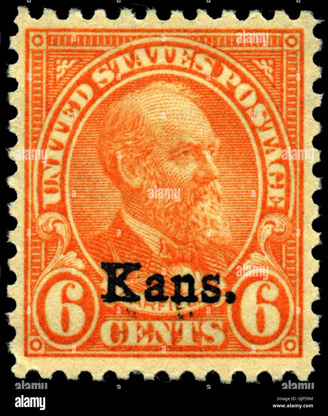 The 1929 6c Kansas stamp was issued by the United States Postal Service ...